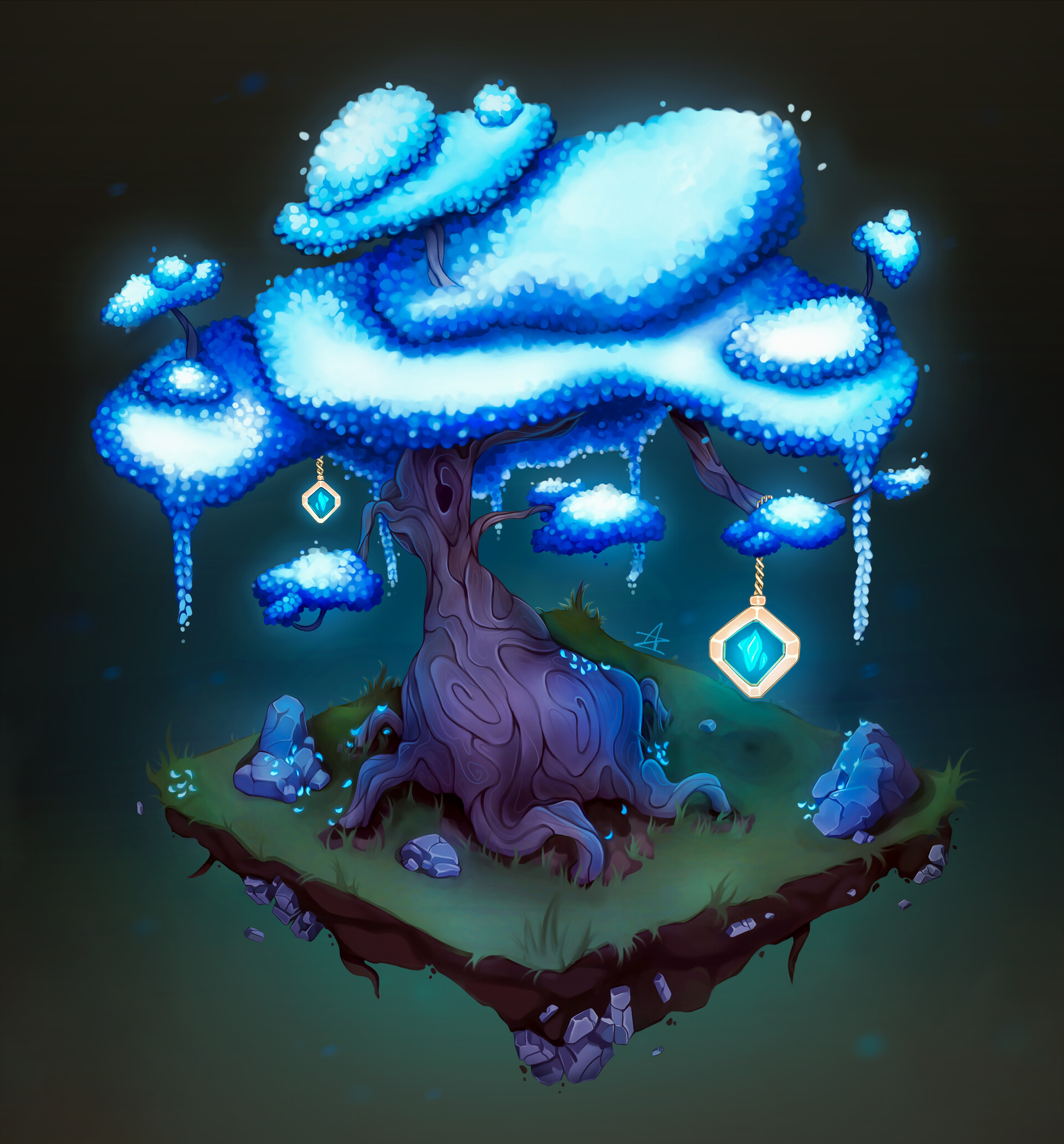 ArtStation - Isometric magic tree