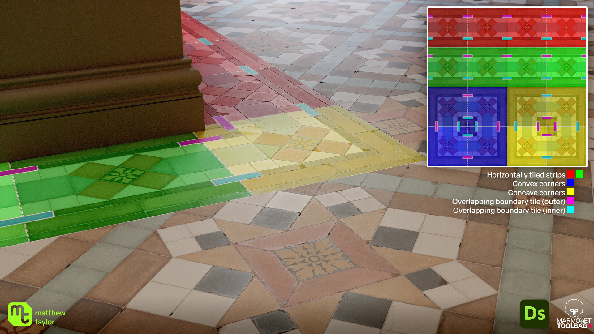 Matt Taylor's Portfolio - Victorian Tiles with Border - Procedural Material