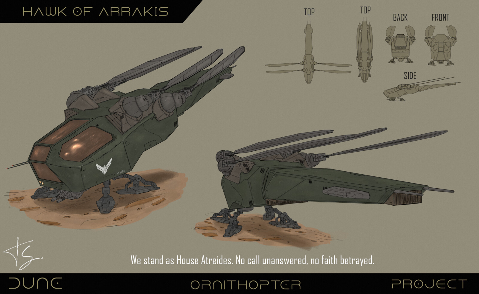 Che Tyler Smitherman - Tyler Smithie - DUNE Ornithopter Design