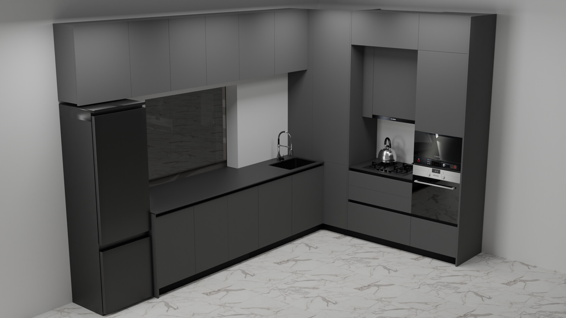 ArtStation - Grey Kitchen