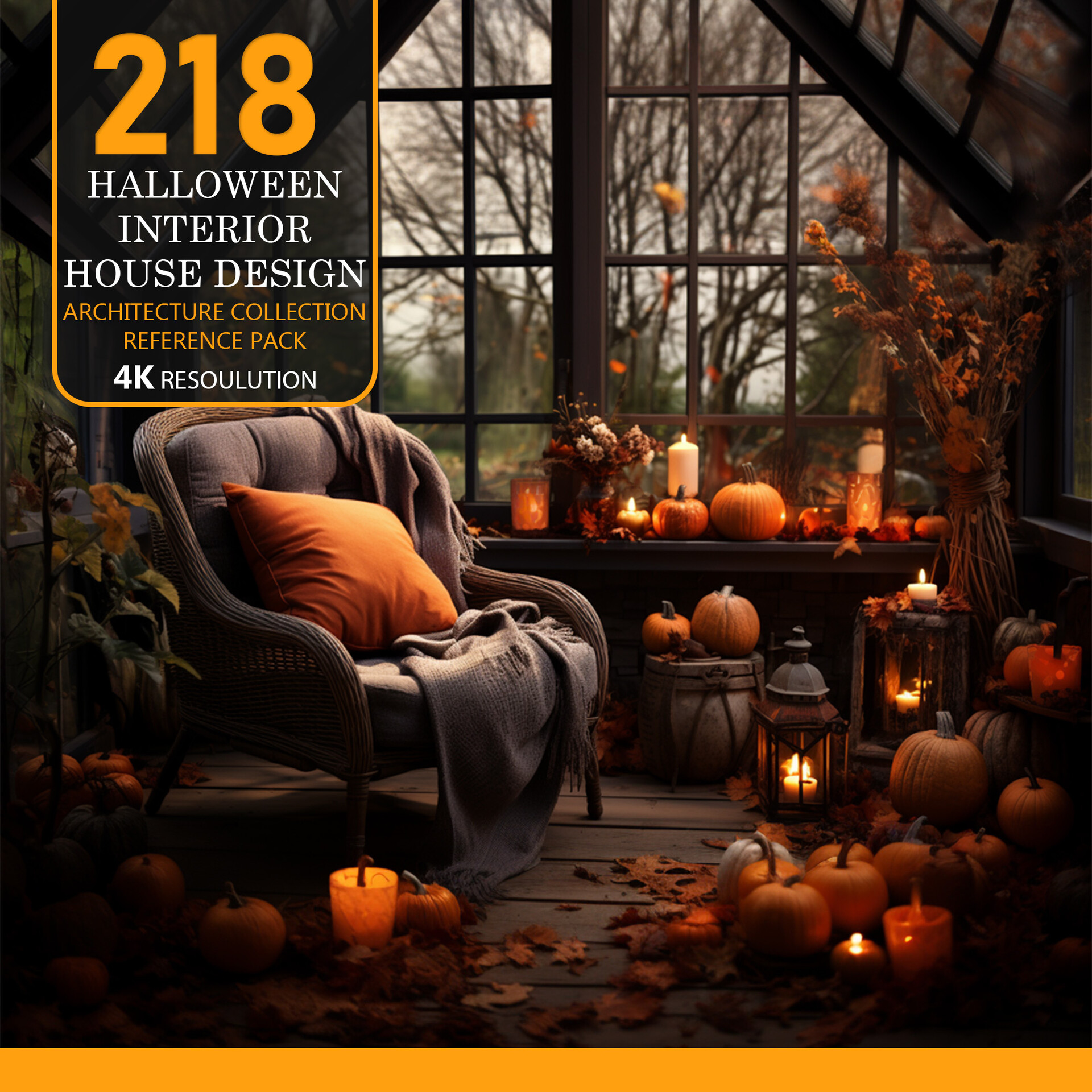 ArtStation - Halloween Interior House Design Vol.05-4K|Architecture ...