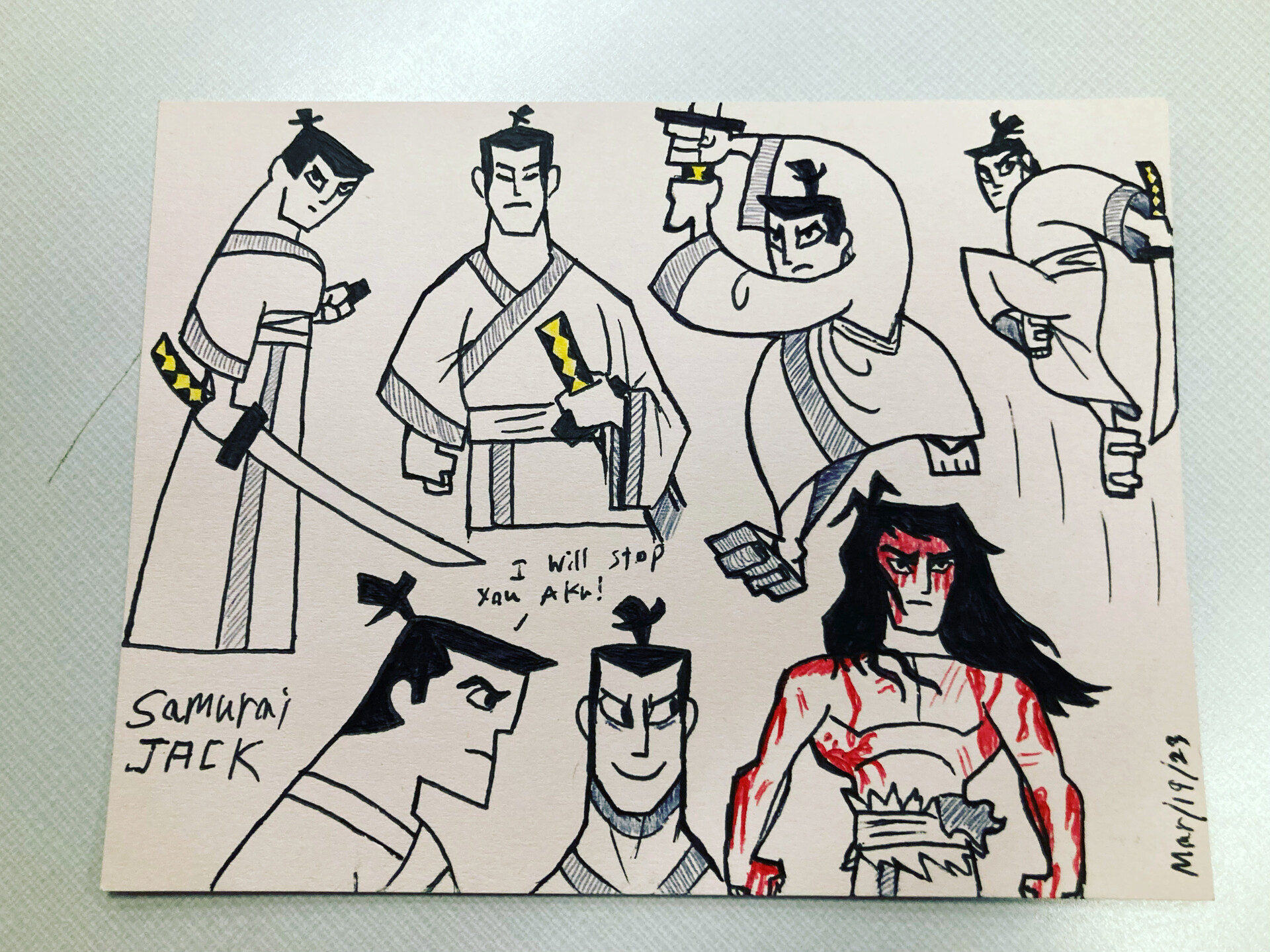 ArtStation - Samurai jack work drawing