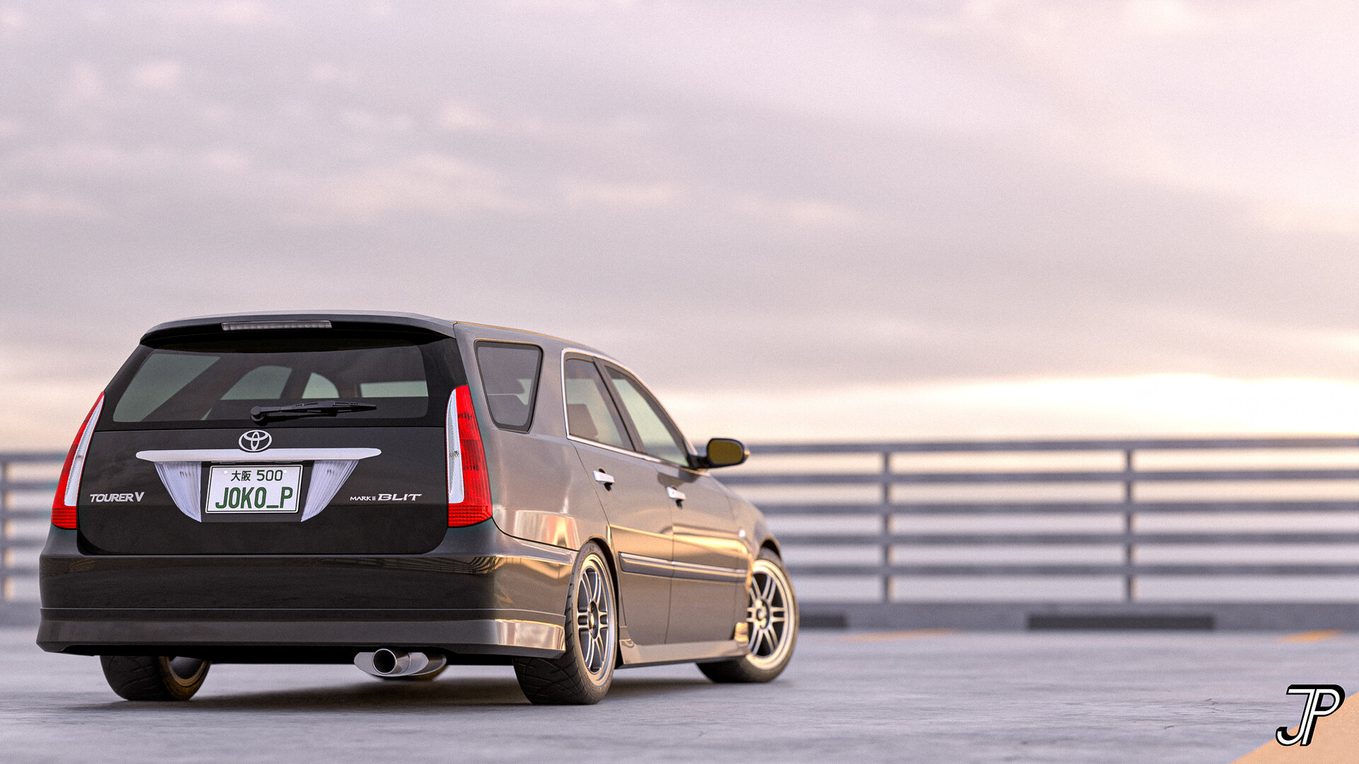 Joko_P - Toyota Mark II Blit with Mark II JZX100 Front