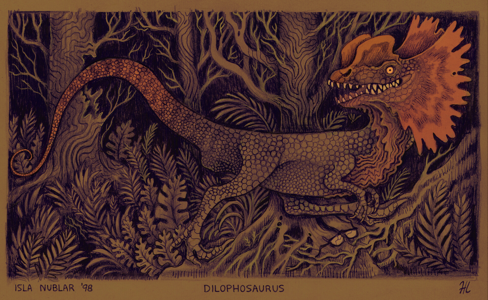 ArtStation - Dilophosaurus