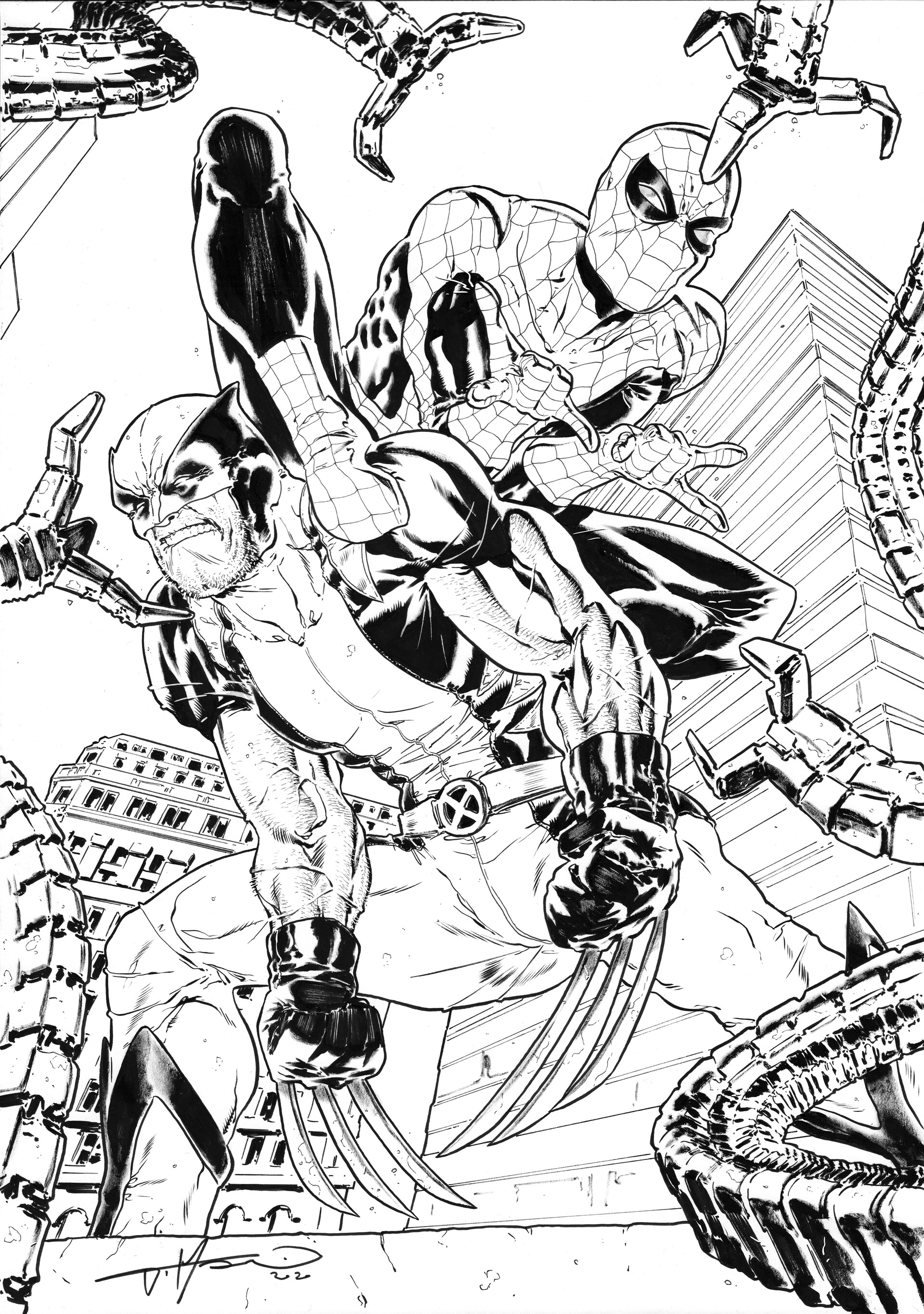 wolverine and spiderman coloring pages