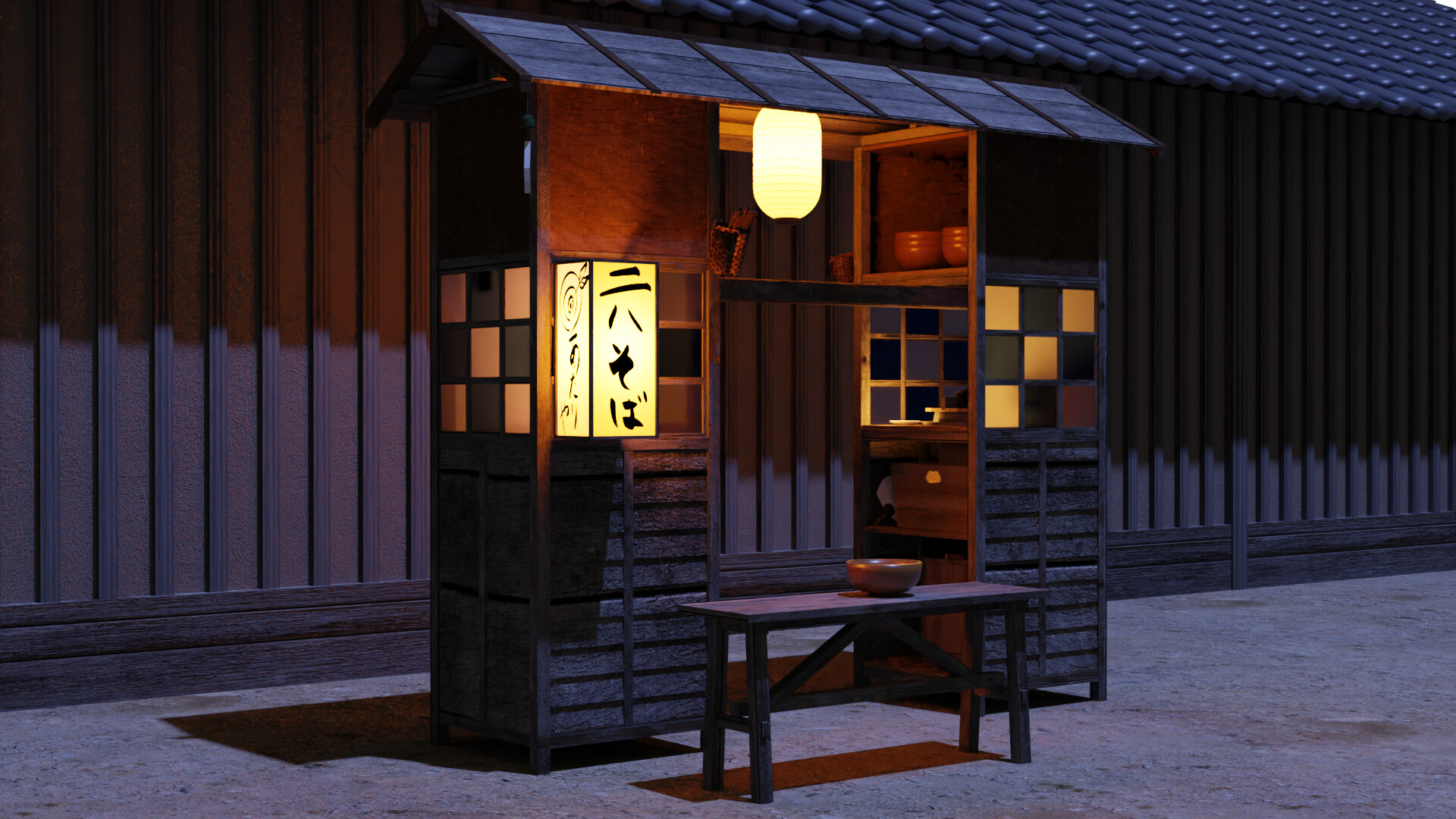 ArtStation - Market stall soba atariya