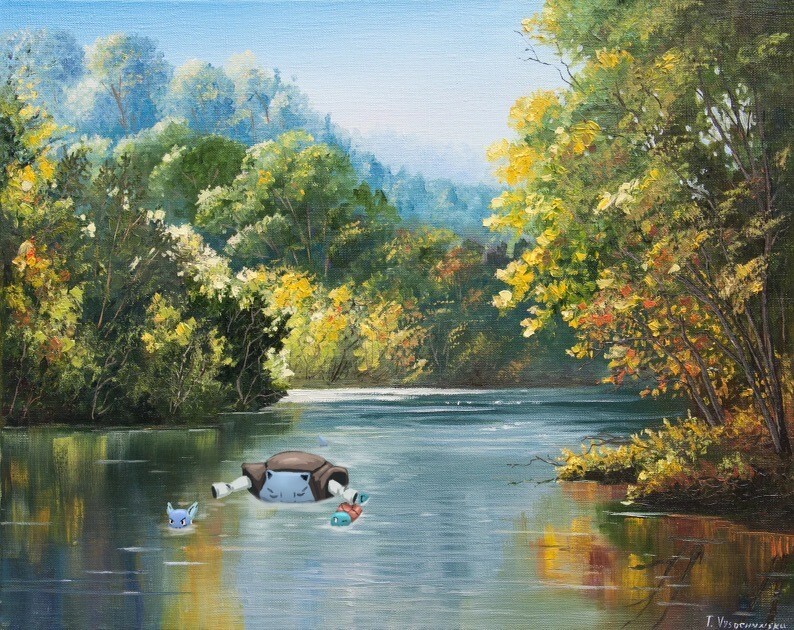 ArtStation - Poke's swimming along