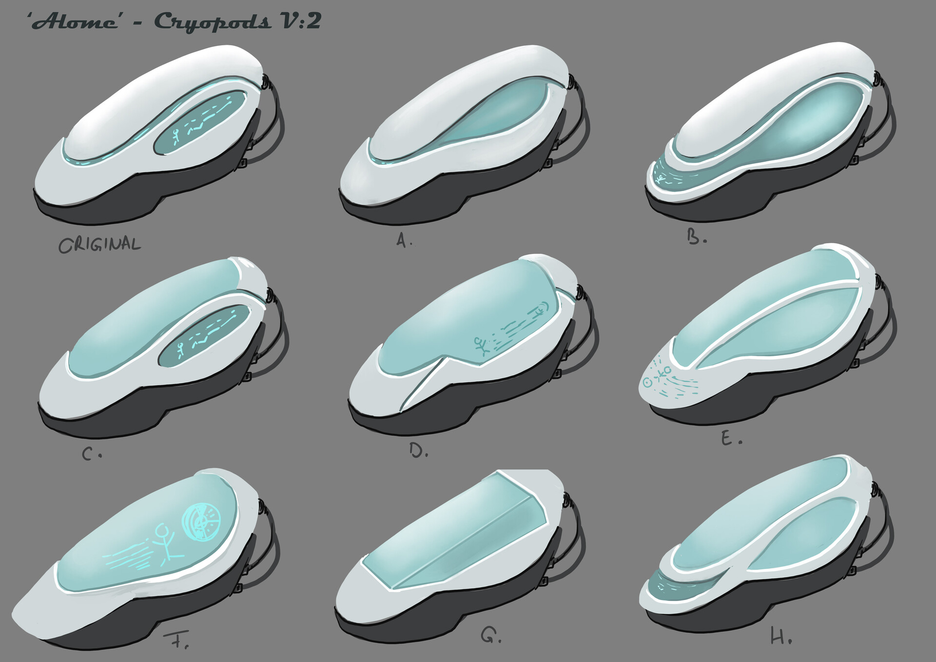 Ildy Izso - 'Alone' Cryopod Design - UTS Animal Logic Academy Project