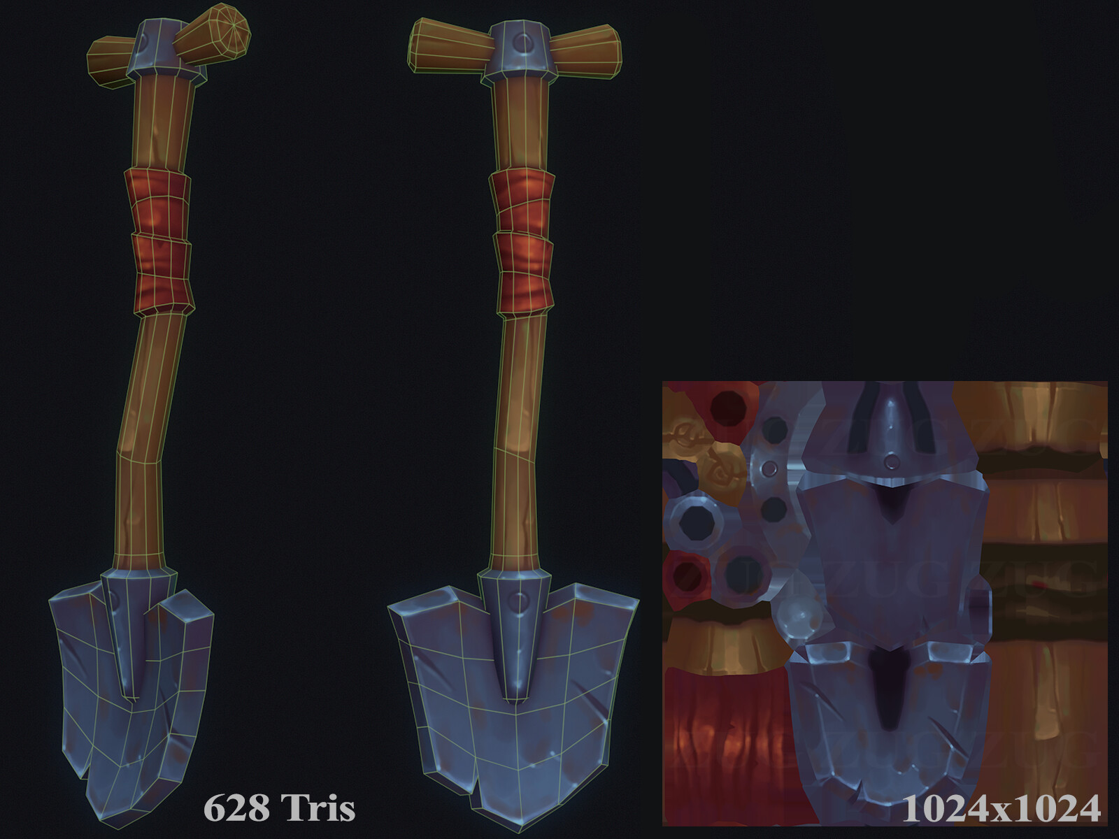 ZUGZUG Studio - Handpainted Shovel Tutorial