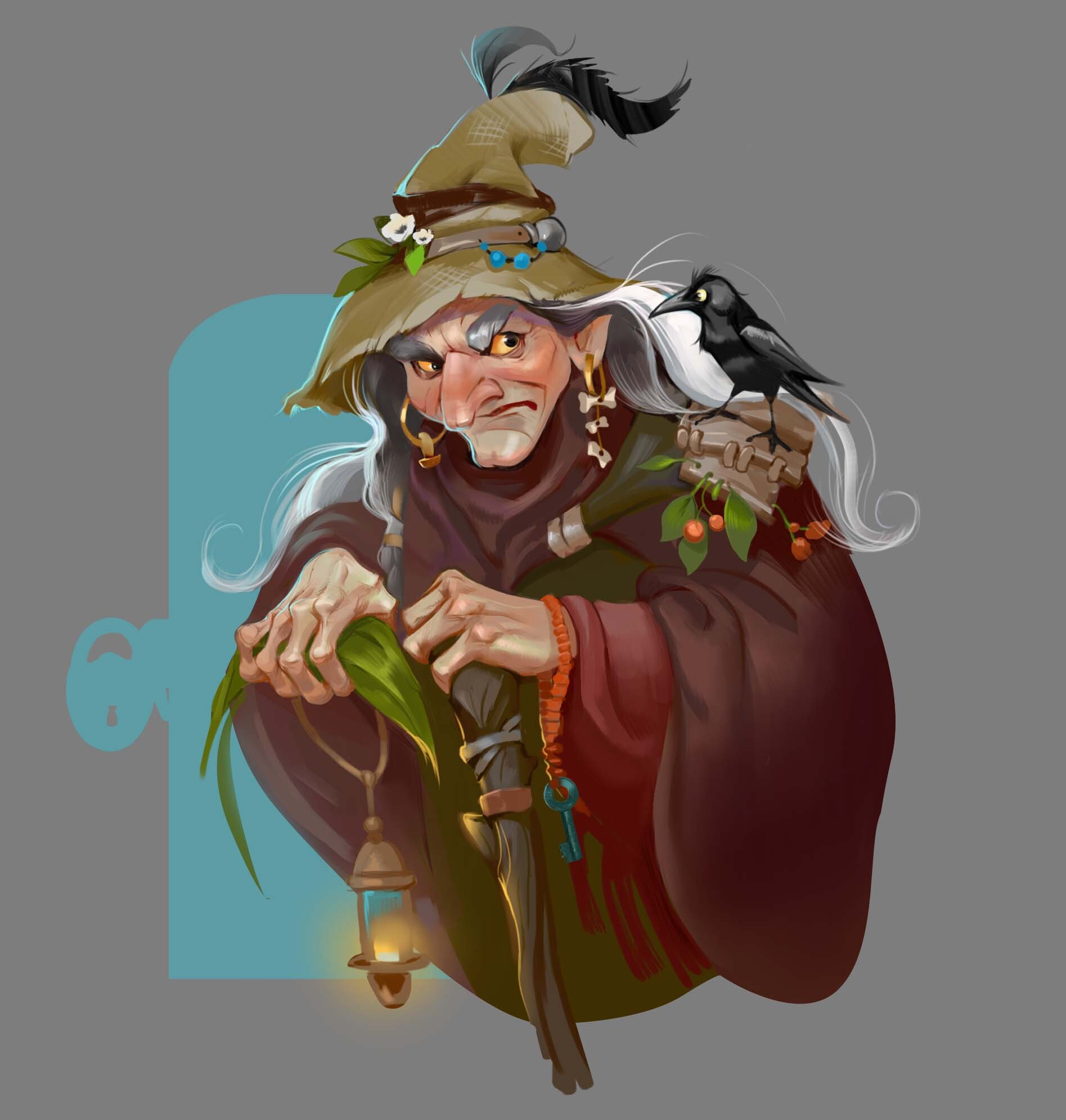 ArtStation - Baba Yaga, a character in a fairy tale.