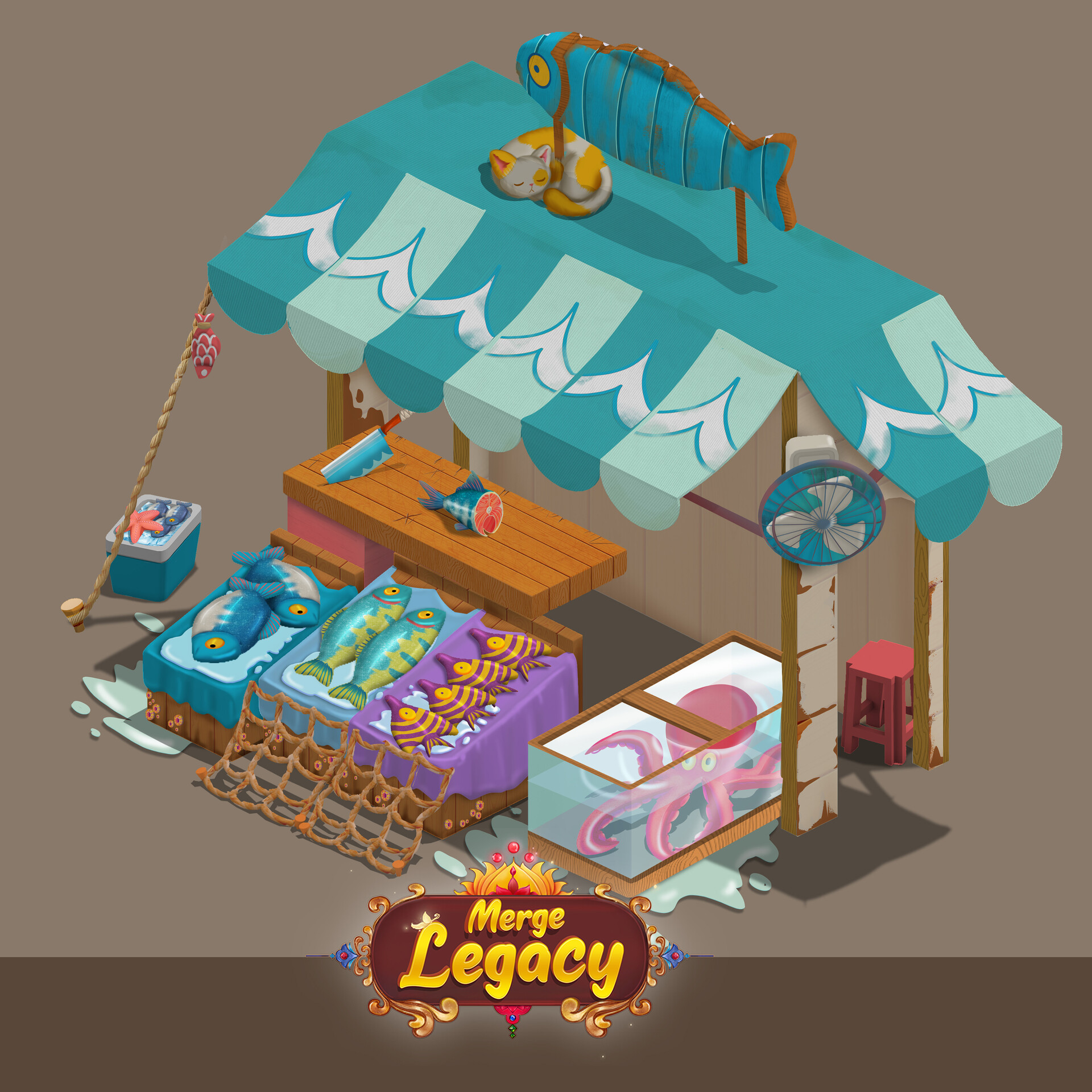 ArtStation - fish shop game asset