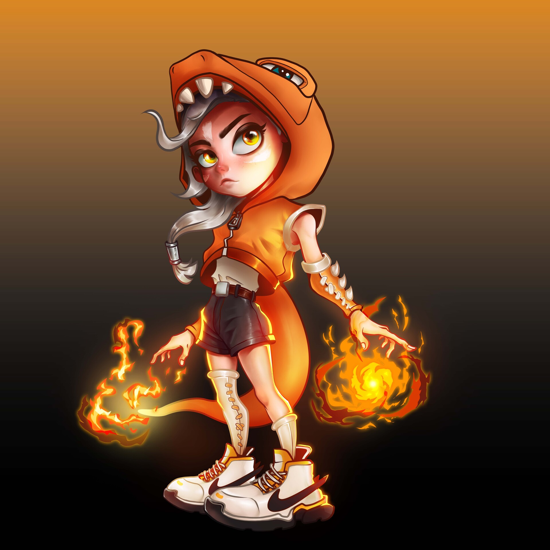 ArtStation - Girl Lizadon Pokemon