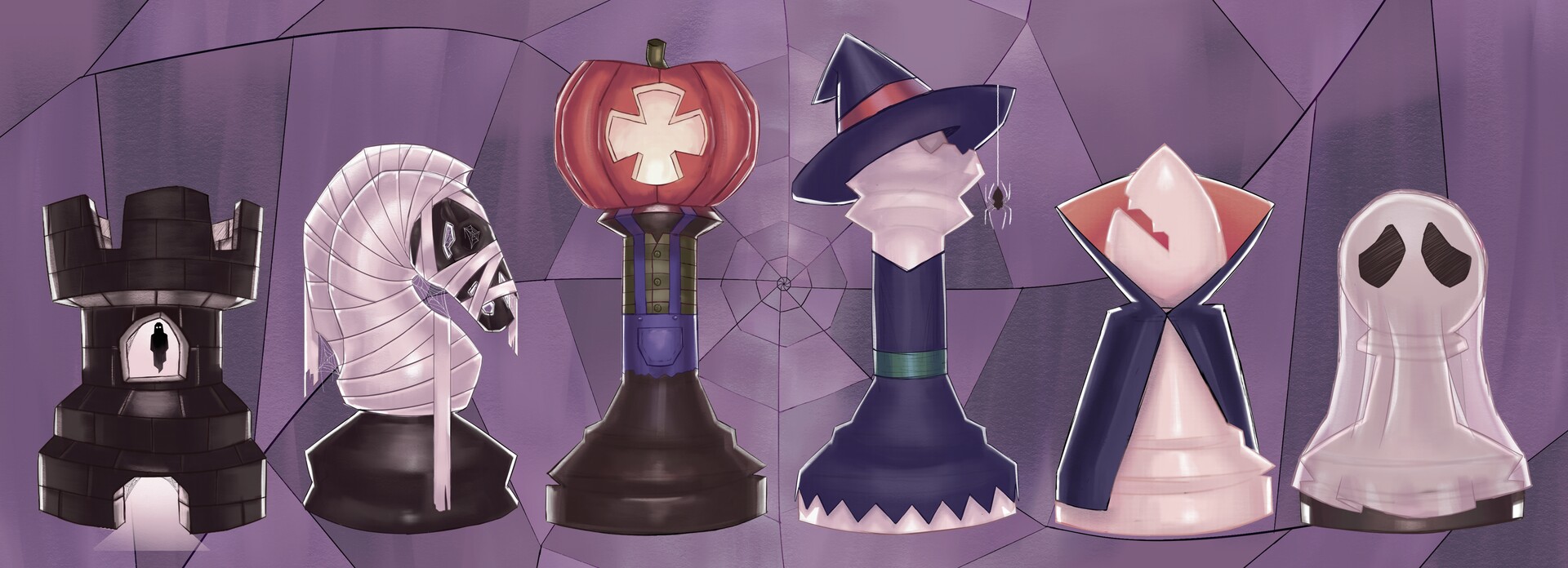 Lucas Yuri Ribeiro - Halloween Chess Pieces