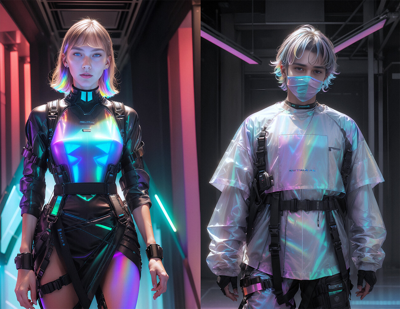 ArtStation - Iridescence Material Techwear Fashion