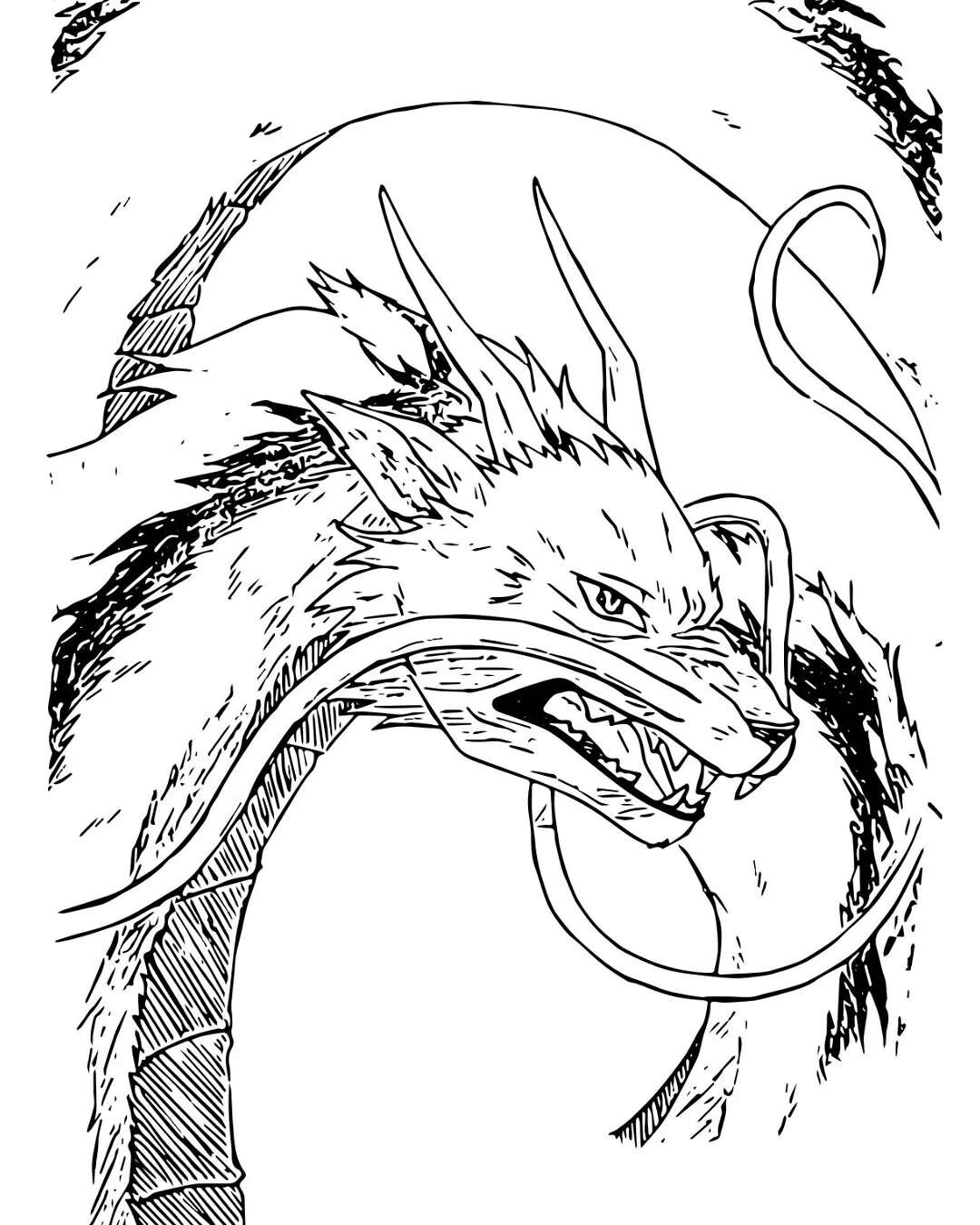 how to draw haku dragon