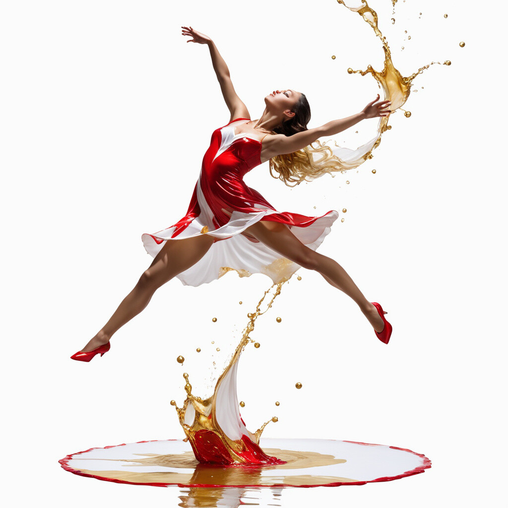 ArtStation - female dancer fluid art