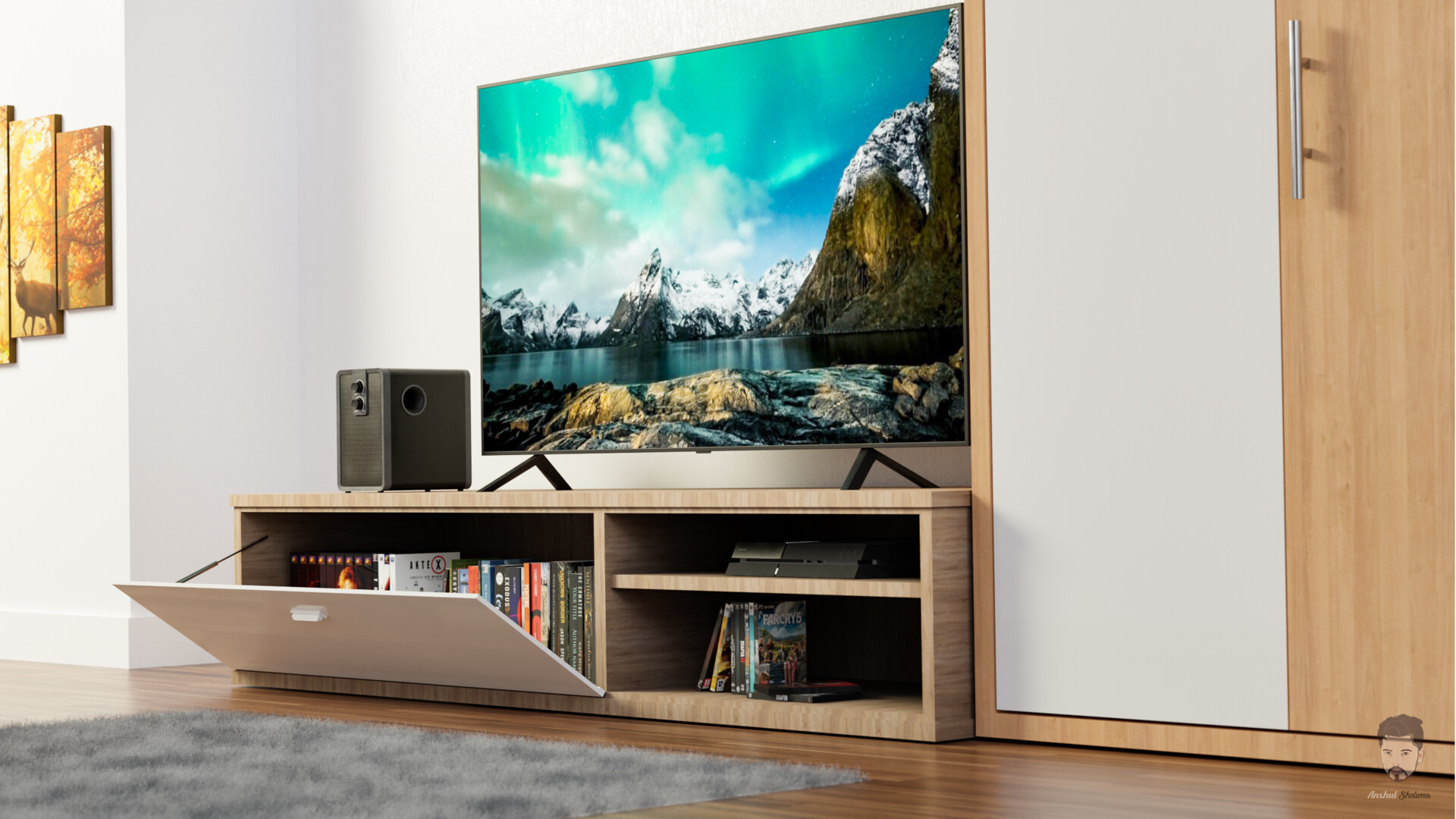 ArtStation - TV Unit ideas - Interior Design