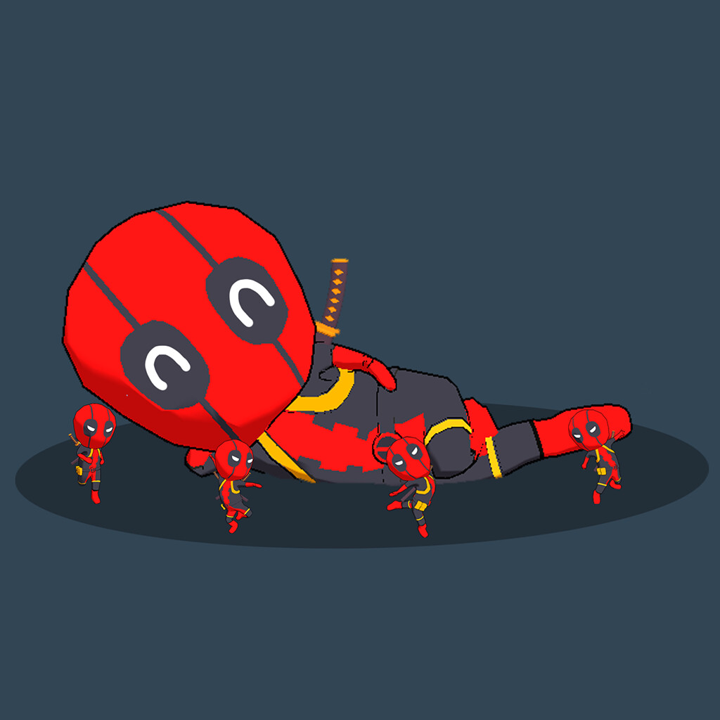 ArtStation - Deadpool Low Poly Model