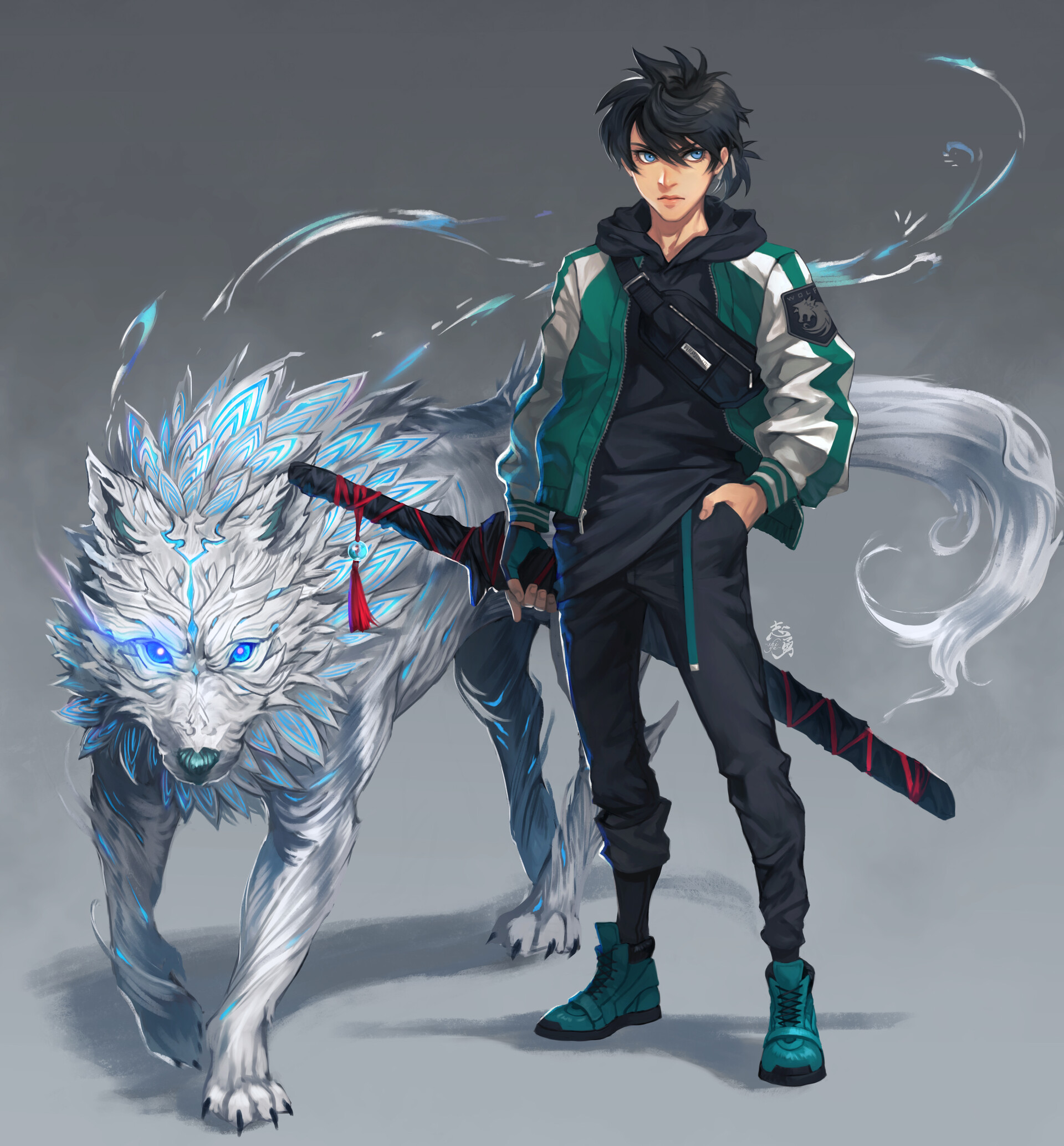 wolf anime guy