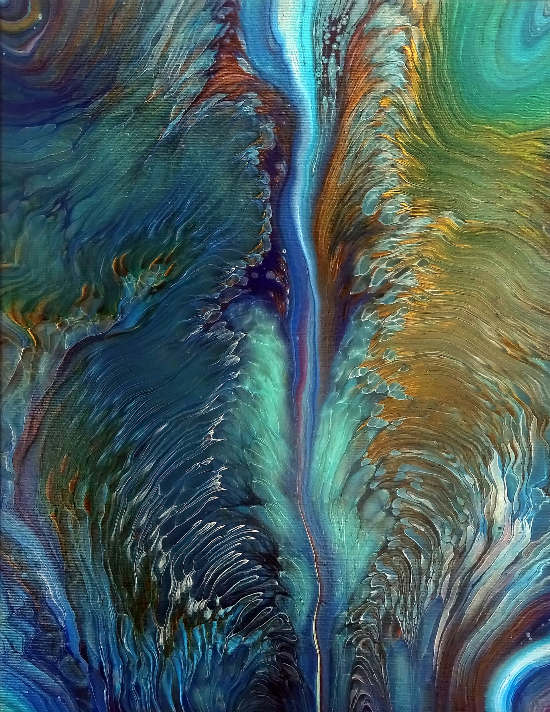 ArtStation - Double 'WATERFALL" Acrylic Pour with UNBELIEVABLE Result
