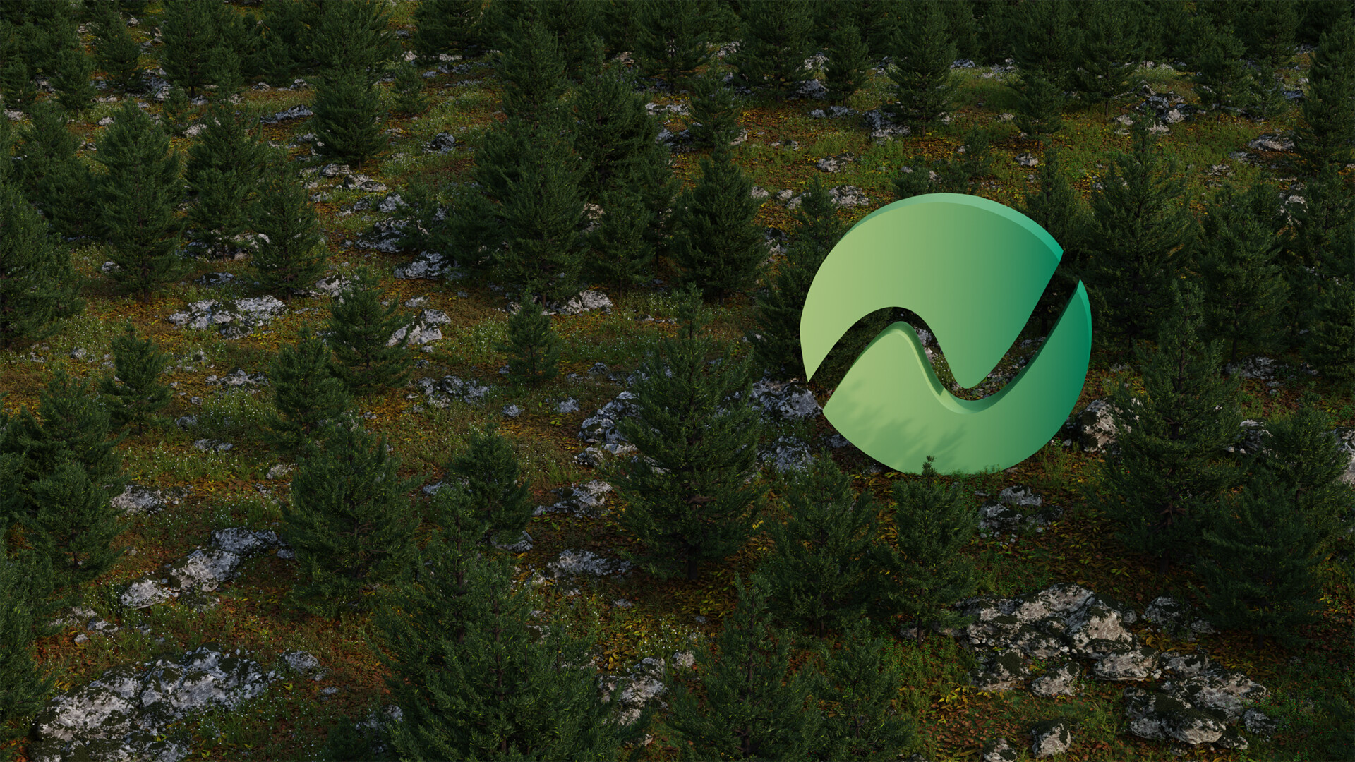 ArtStation - Gaia Investments Logo Taiga Render