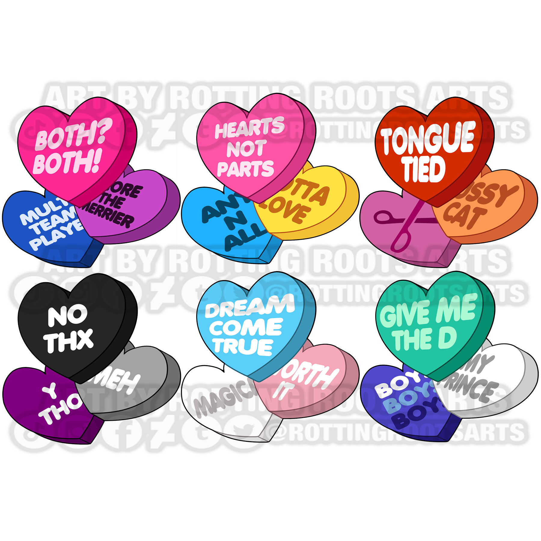 ArtStation - Pride Conversation Hearts