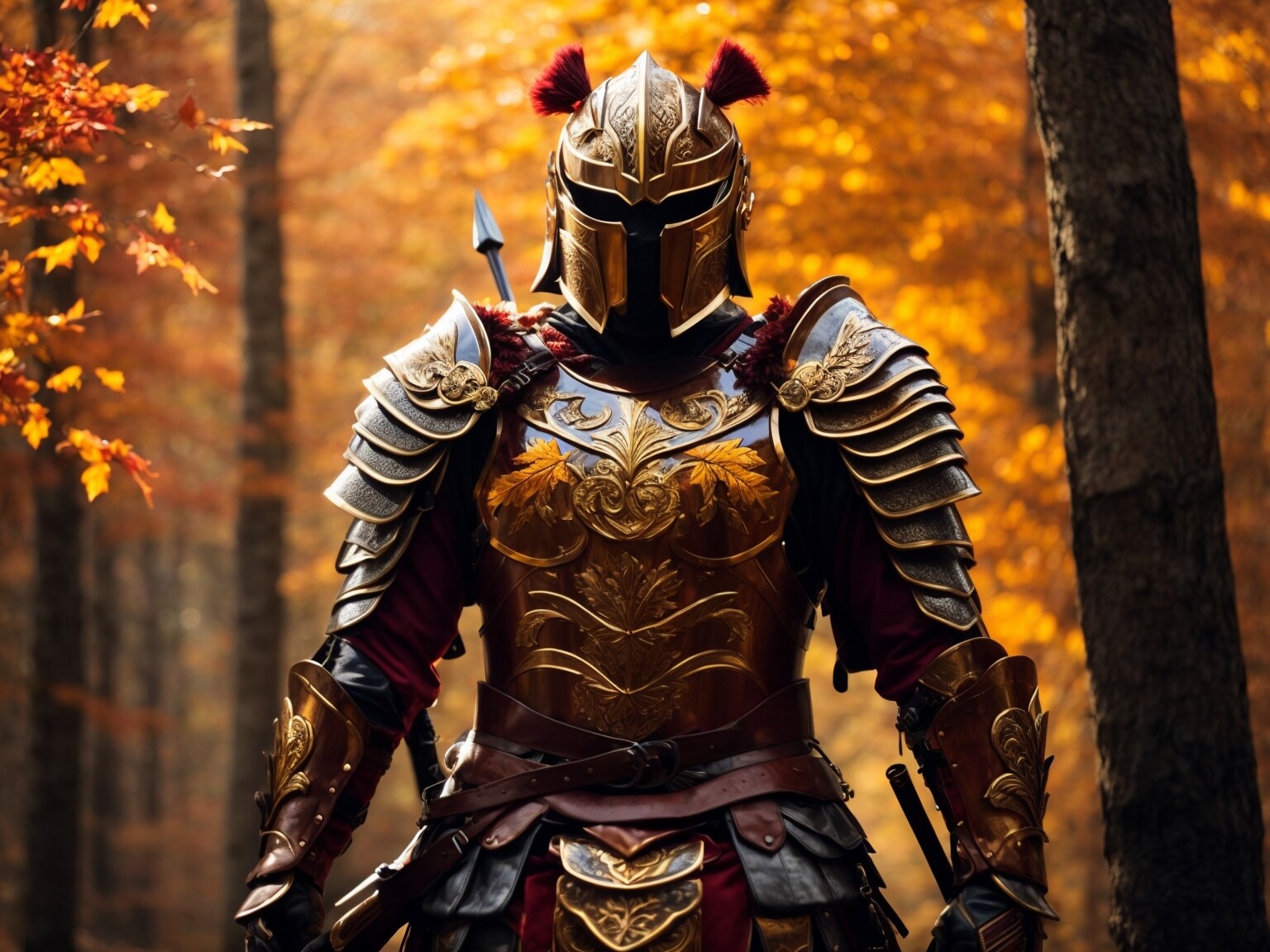 ArtStation - Autumn warrior