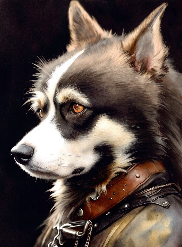 ArtStation - Dog profile portrait01