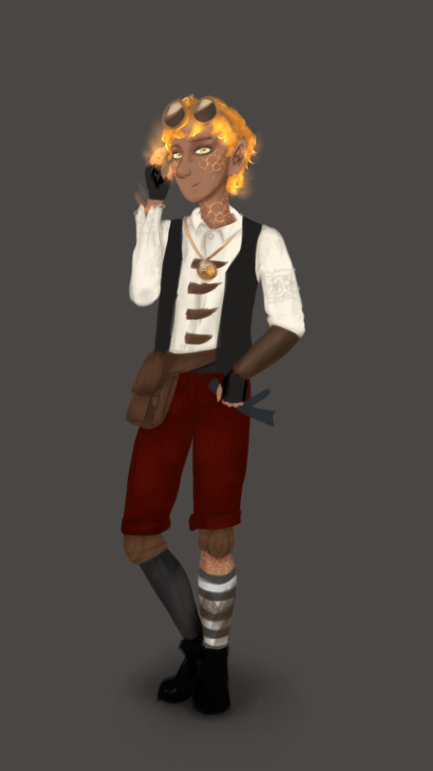 ArtStation - [D&D] Fire Genasi Artificer