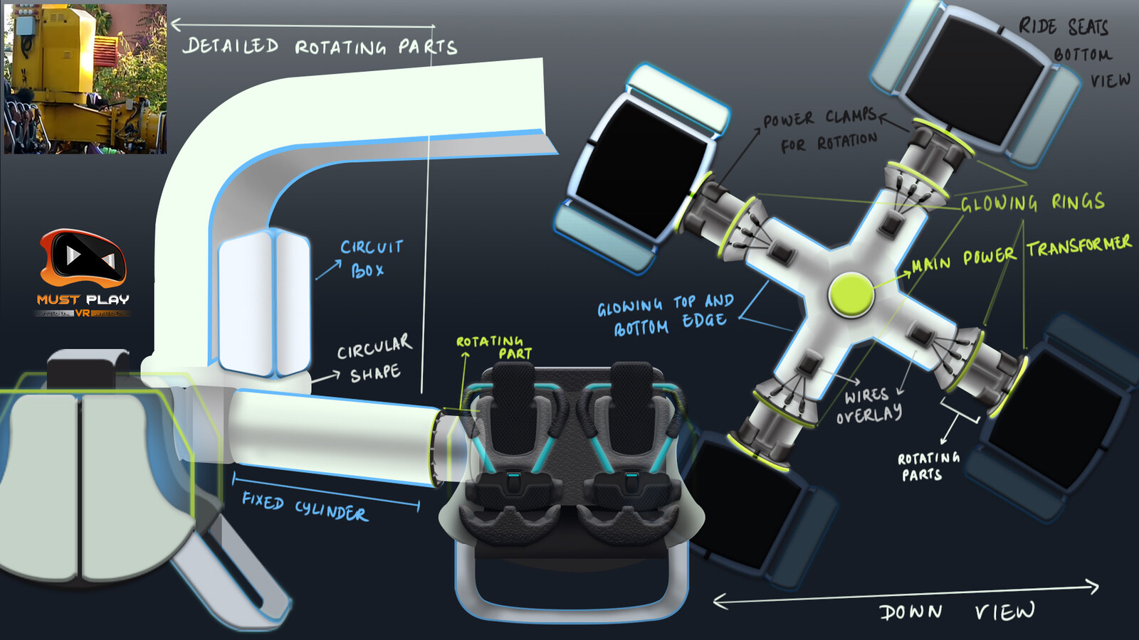 Anupam Hemrom - Super Park VR - Futuristic Ride Concept designs