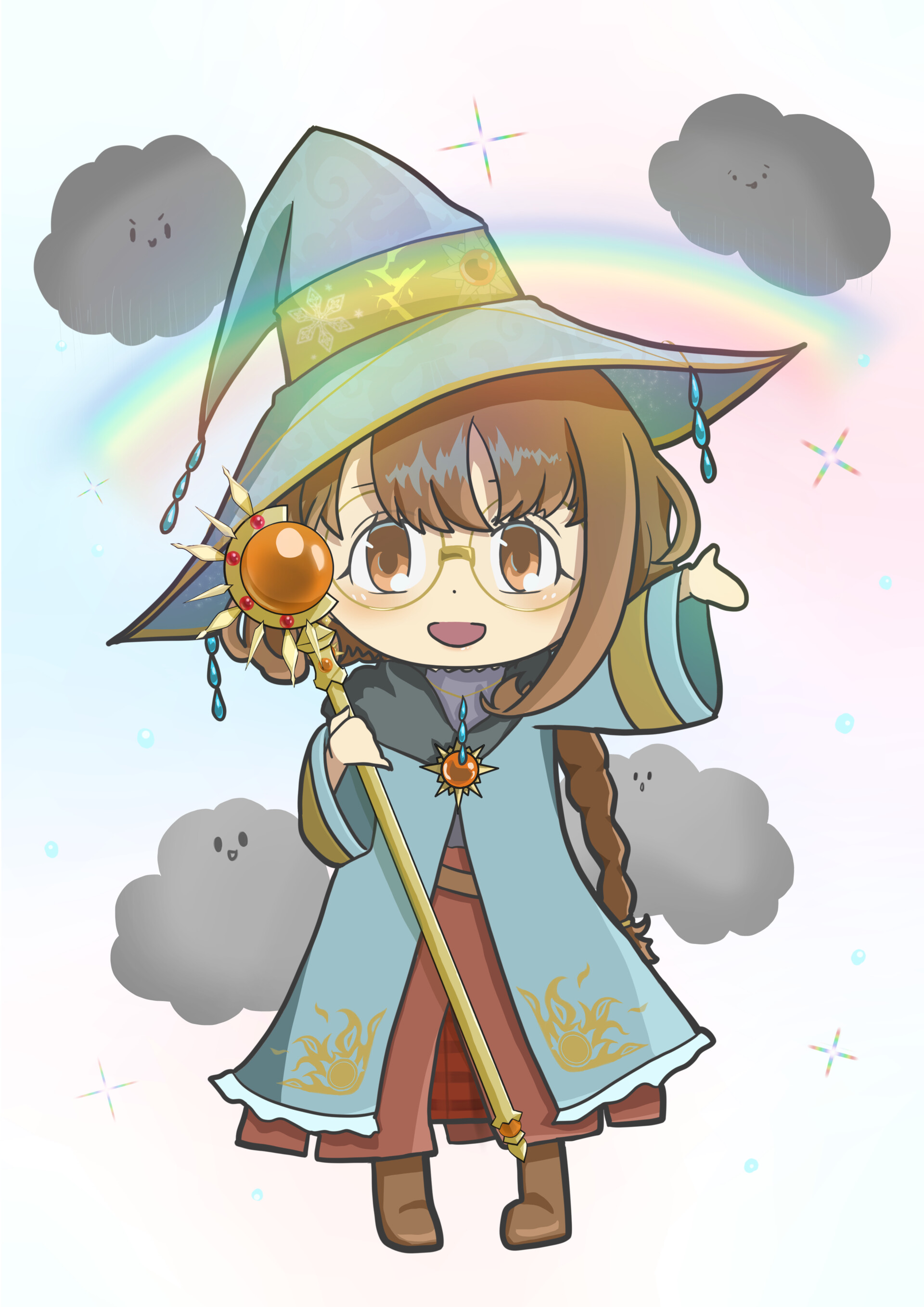 ArtStation - 〈SD〉Weather magic character