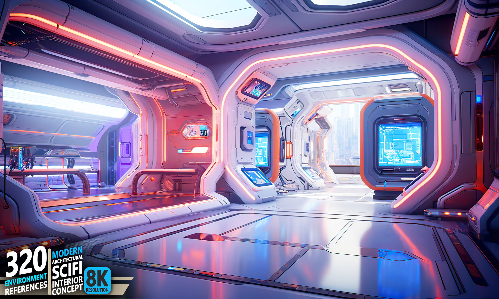 ArtStation - 320 Modern Arcitectural Scifi Interior Concept - Environment References | 8K Resolution