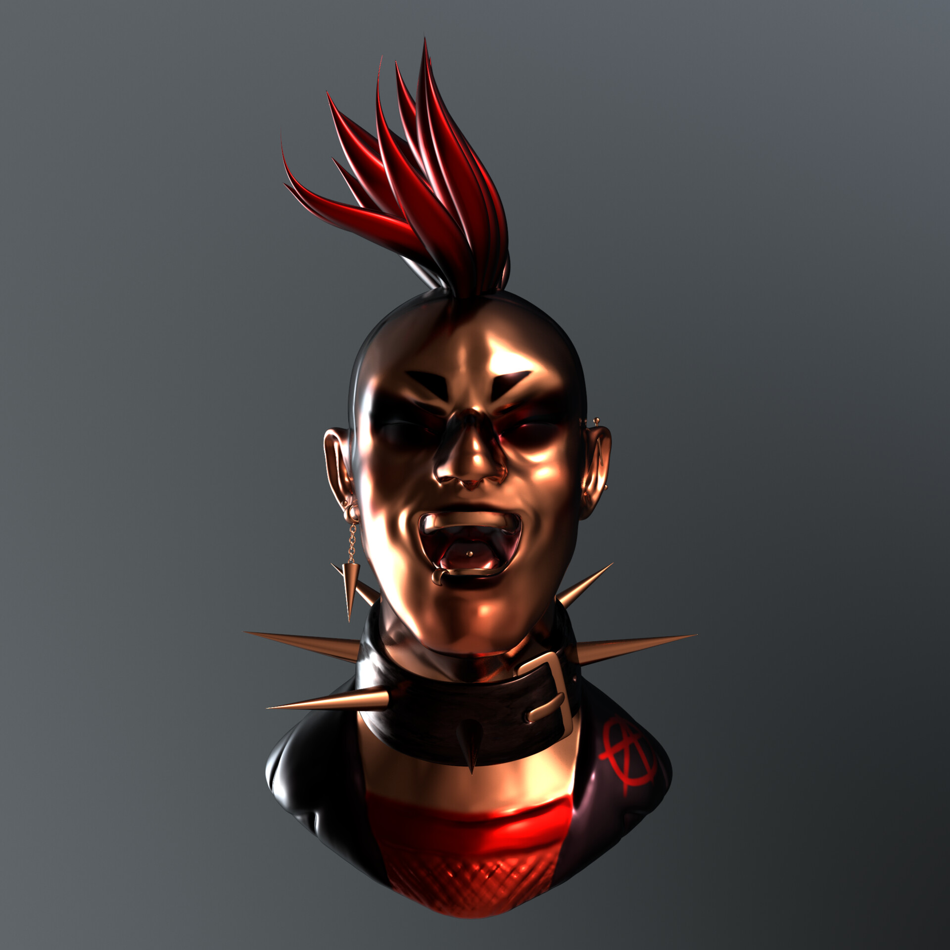 ArtStation - Punk Rock Bust Sculpt