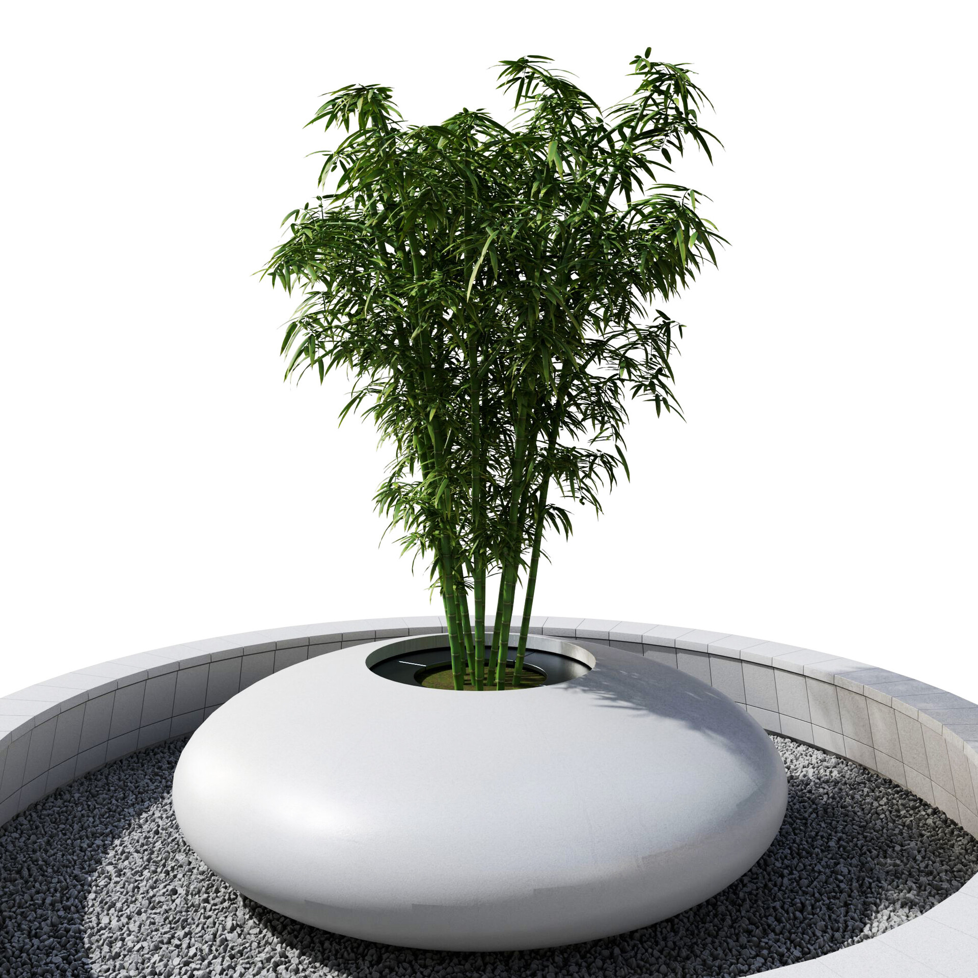 Hemase - Modern Courtyard 02 | PBR | 4k | Midpoly