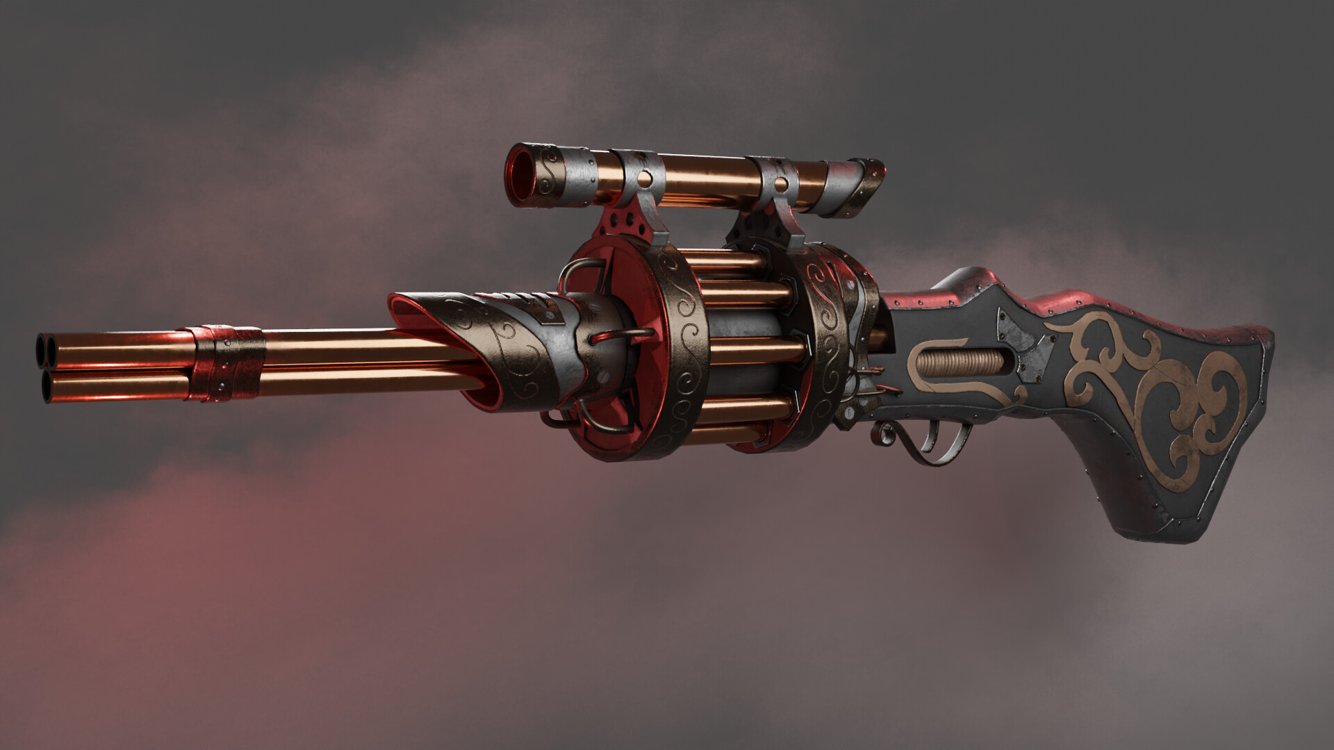 ArtStation - Steampunk Rifle