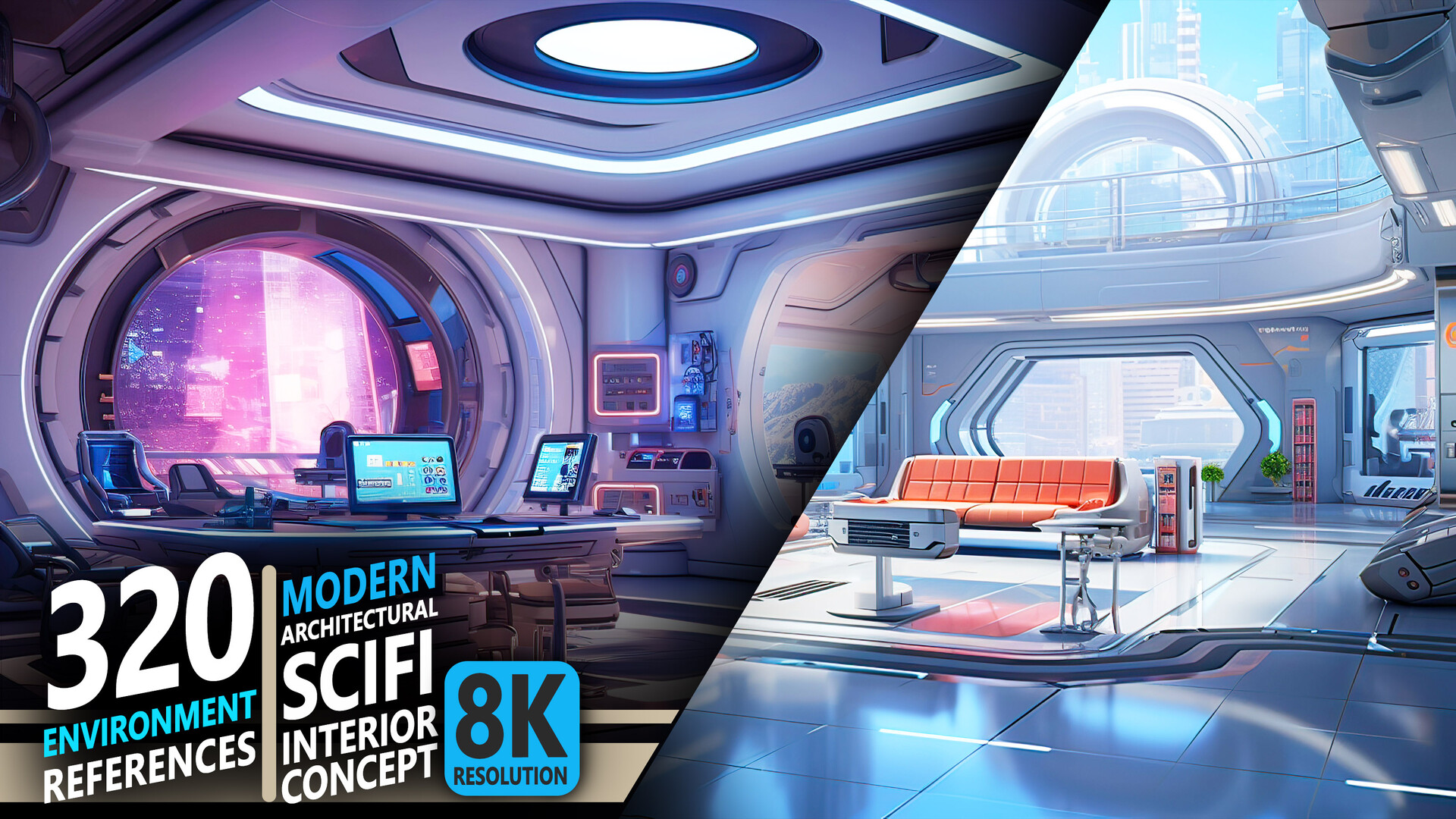 DreamWork | Studio - 320 Modern Arcitectural Scifi Interior Concept - Environment References ...