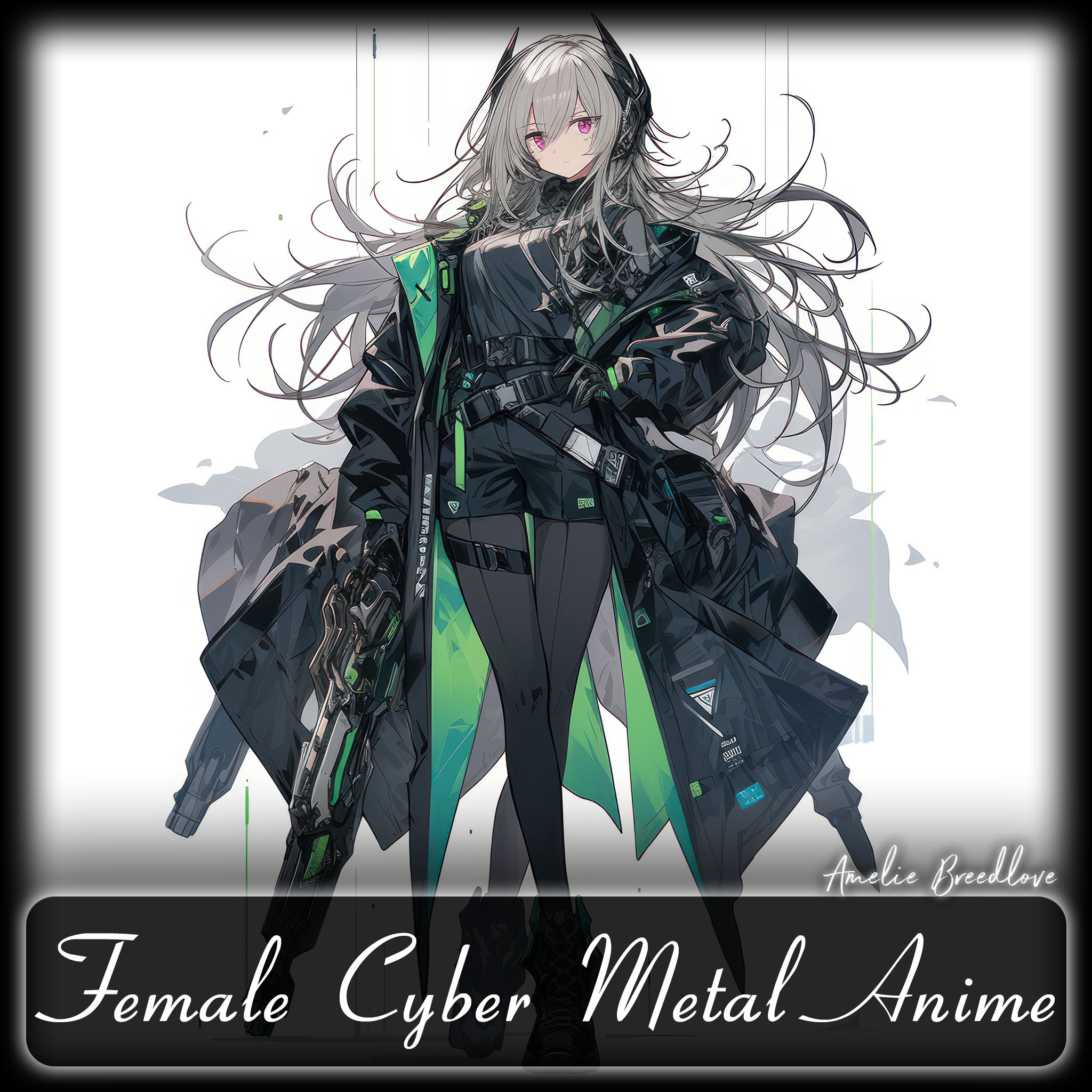 Amelie Anime - 200 Female Cyber Metal Anime (Full Body) Reference Pack ...