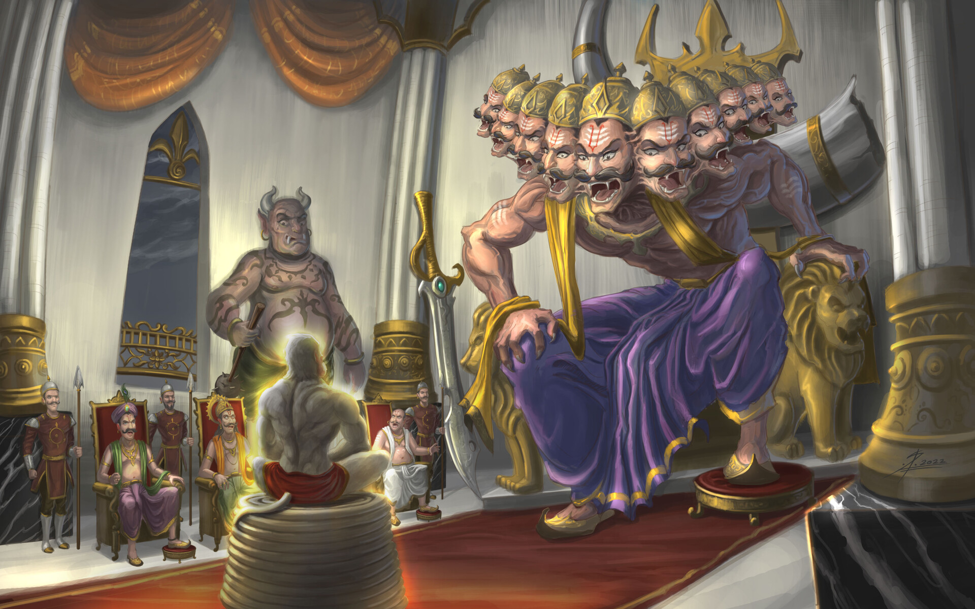 ArtStation - "Lord Ravanas Court Room"