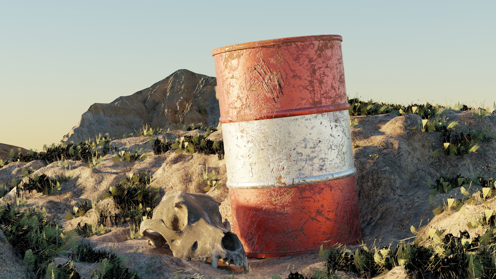 ArtStation - oil barrel