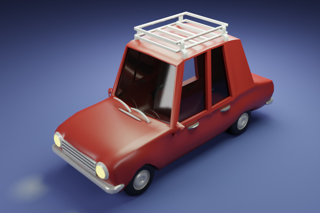 ArtStation - CARTOON STYLE CAR MOSKVICH 412