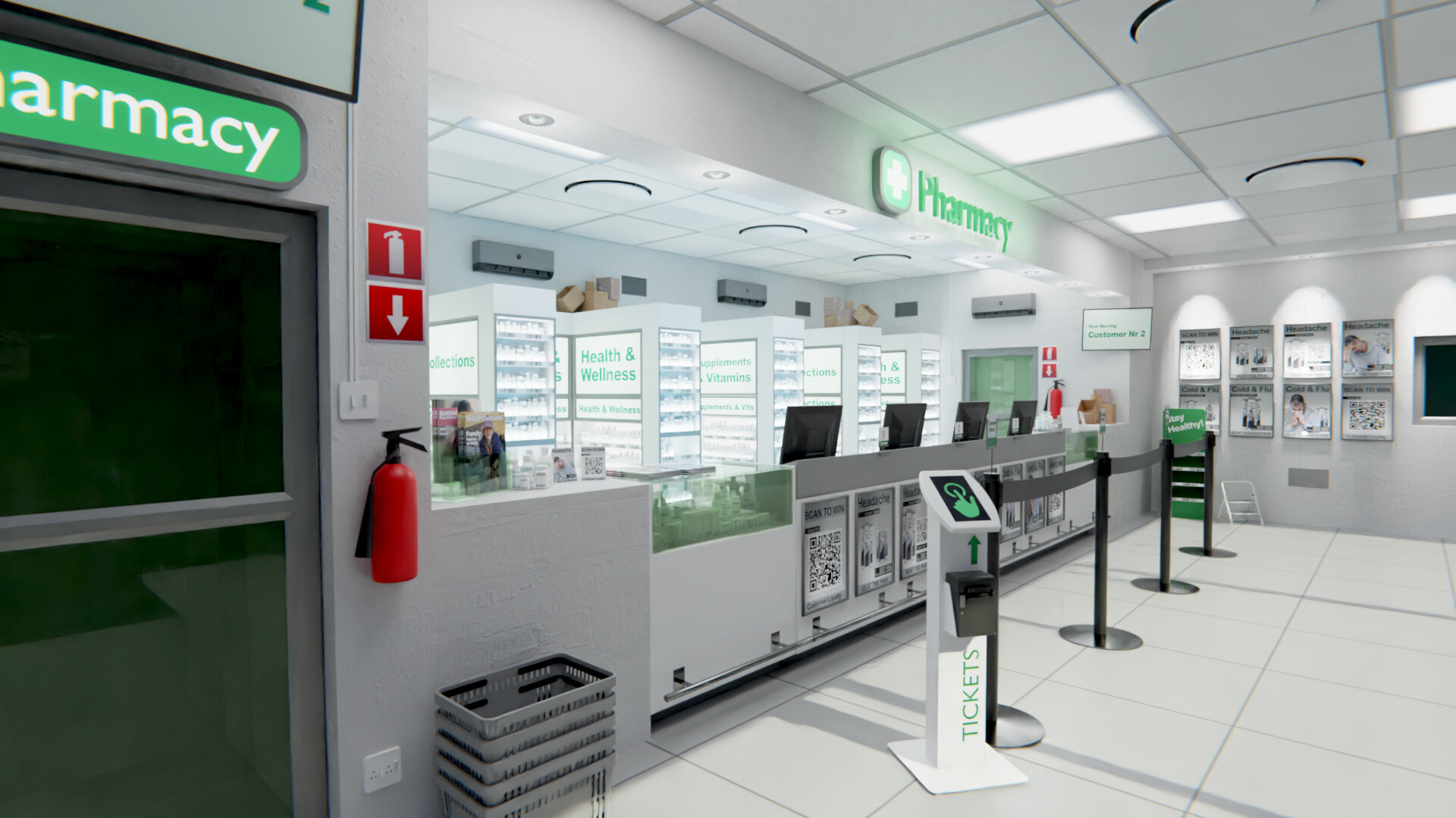 ArtStation - Pharmacy Or Drug Store 3D Assets (Interior) Storefront