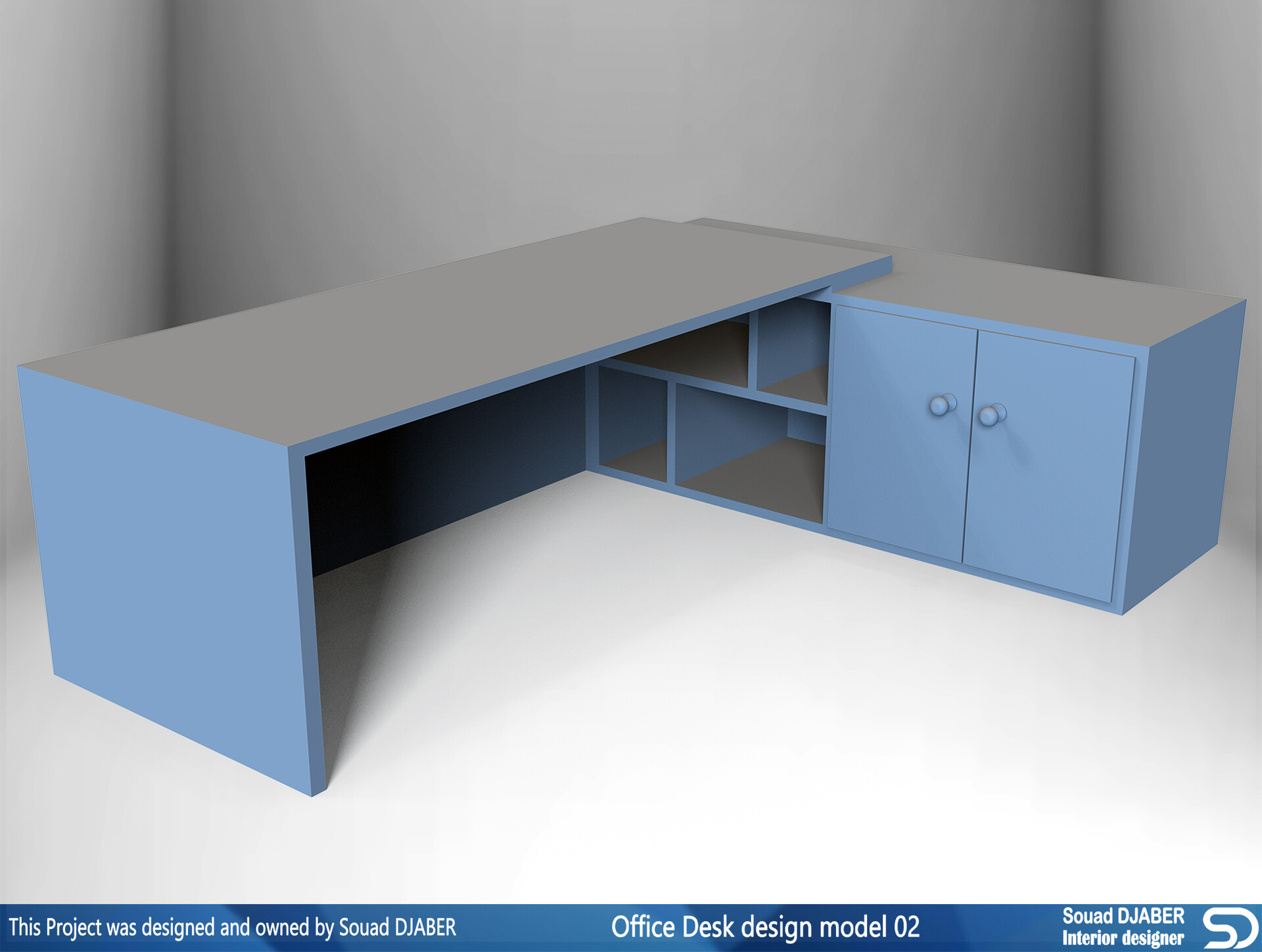 Souad DJABER - Office Desk design model project 02