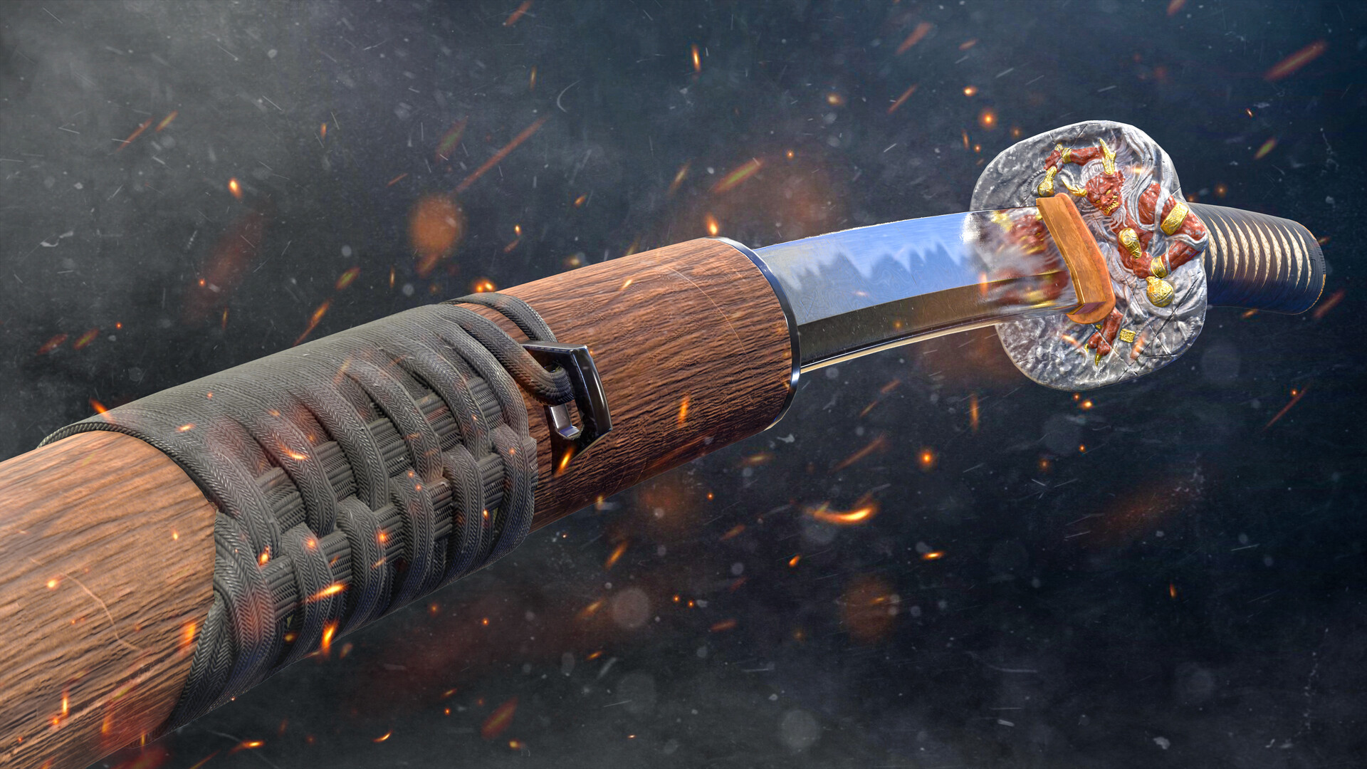 ArtStation - Demon Katana - Game ready