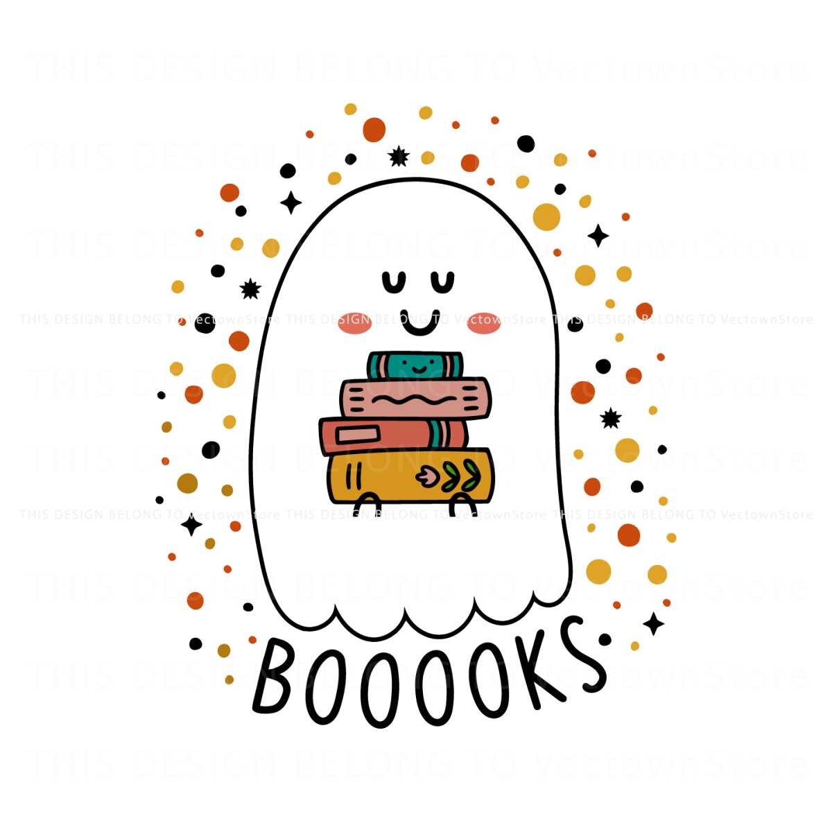 ArtStation - Booooks Halloween Ghost Reading SVG Digital Cricut File