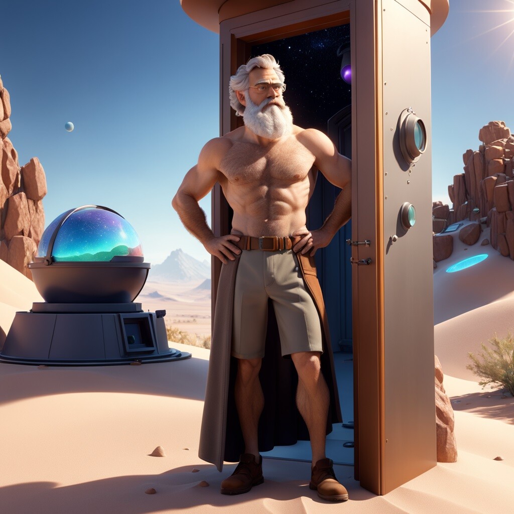 ArtStation - Archimedes in a modern desert lab