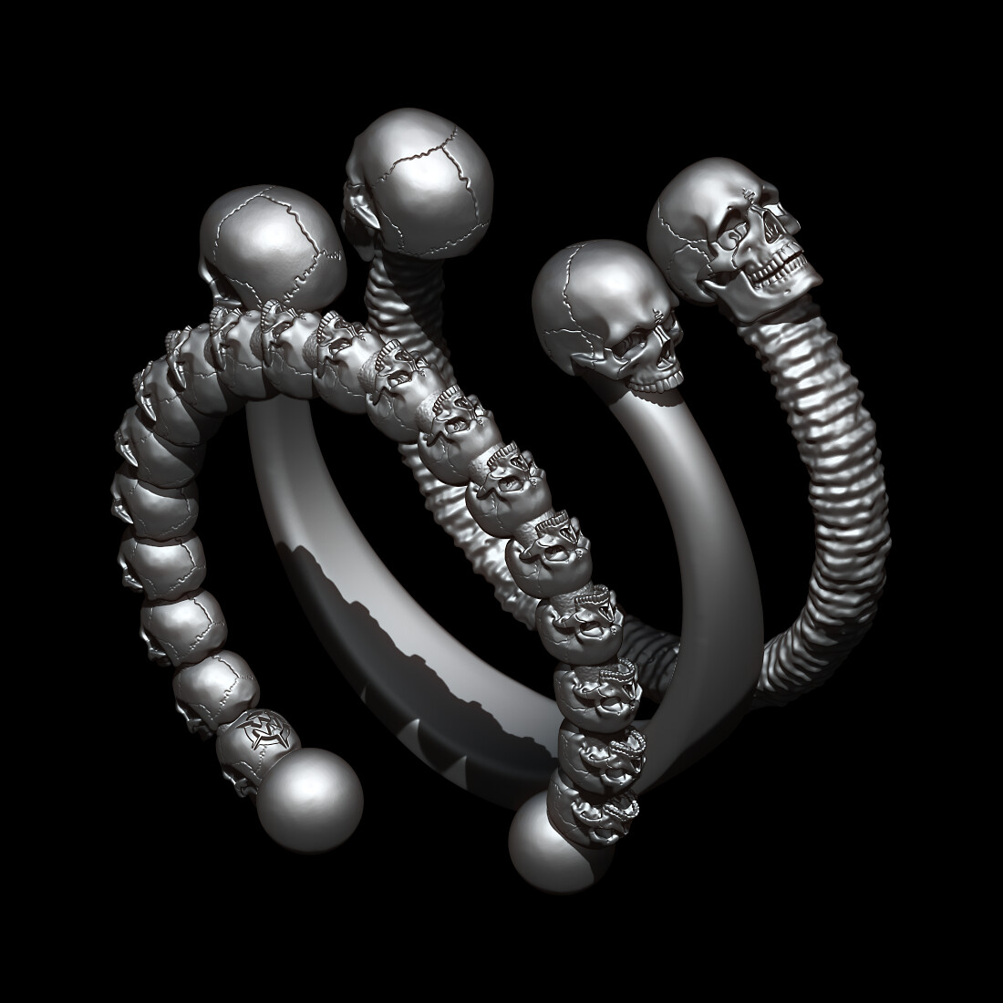 ArtStation - Skull Bangles
