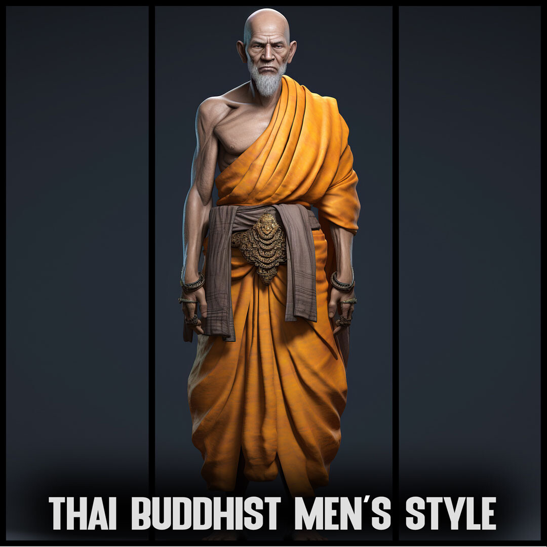 ArtStation - 200 Thai Buddhist Men's Style