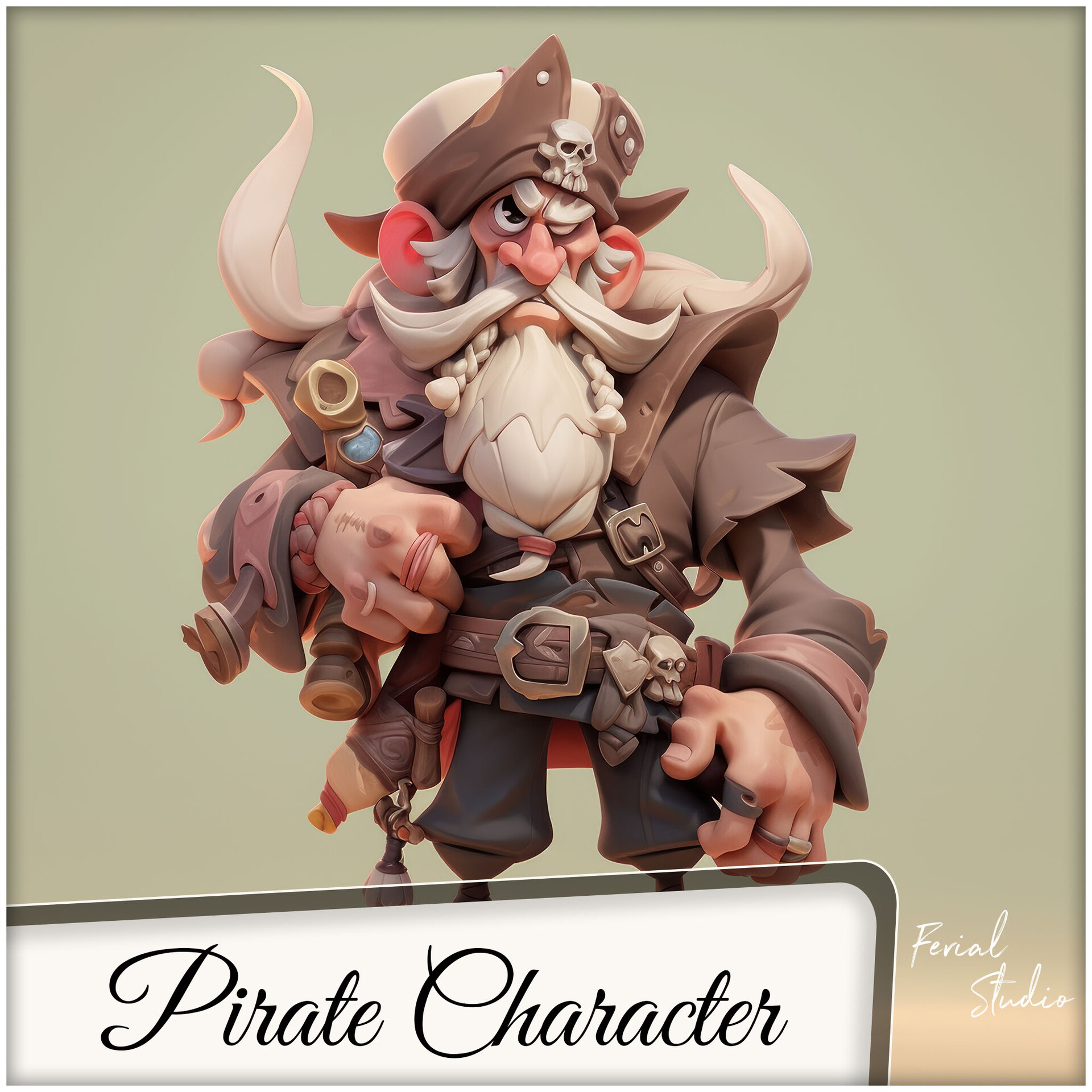 ArtStation - 🔹220 Pirate Character - Stylized Reference Image Pack v.11