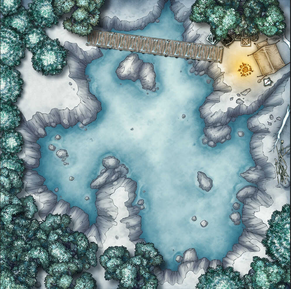 ArtStation - Snow Camp Battlemap