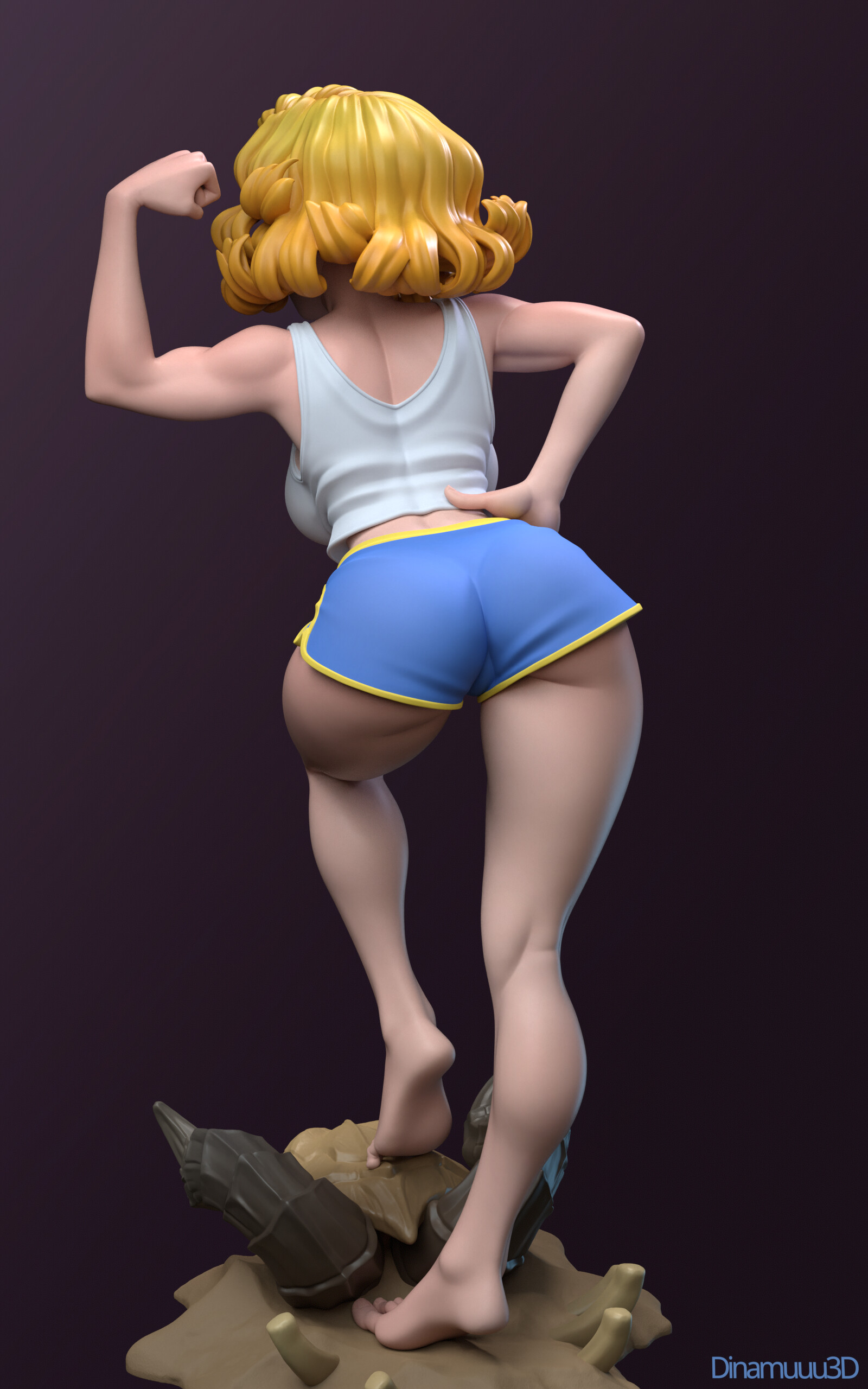 Dinamuuu 3D - Vault Girl, Fallout 3D Print Model STL